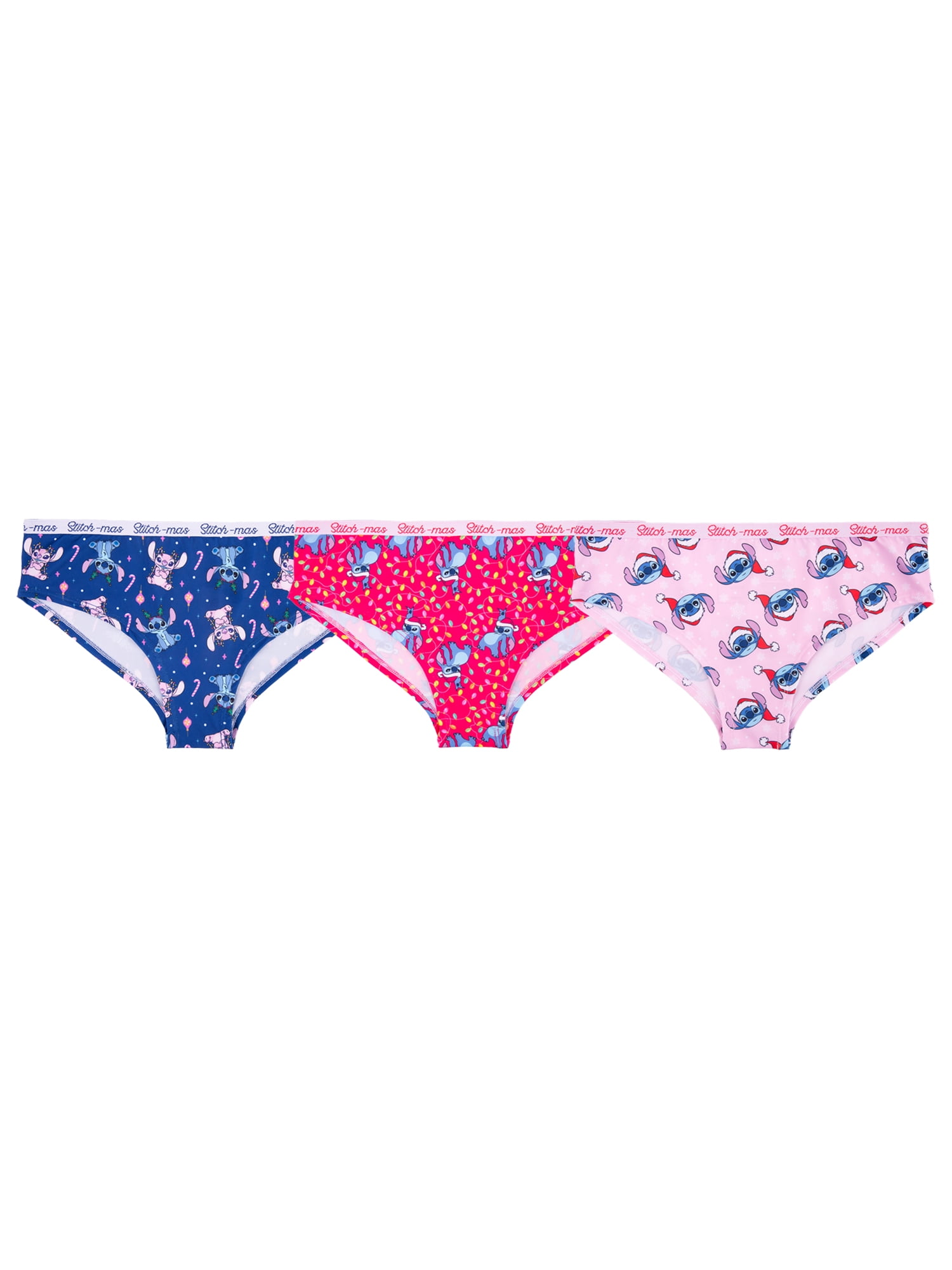 Stitch Christmas Women's Comfort Stretch Bikini, 3 pack Sizes S to XL ...