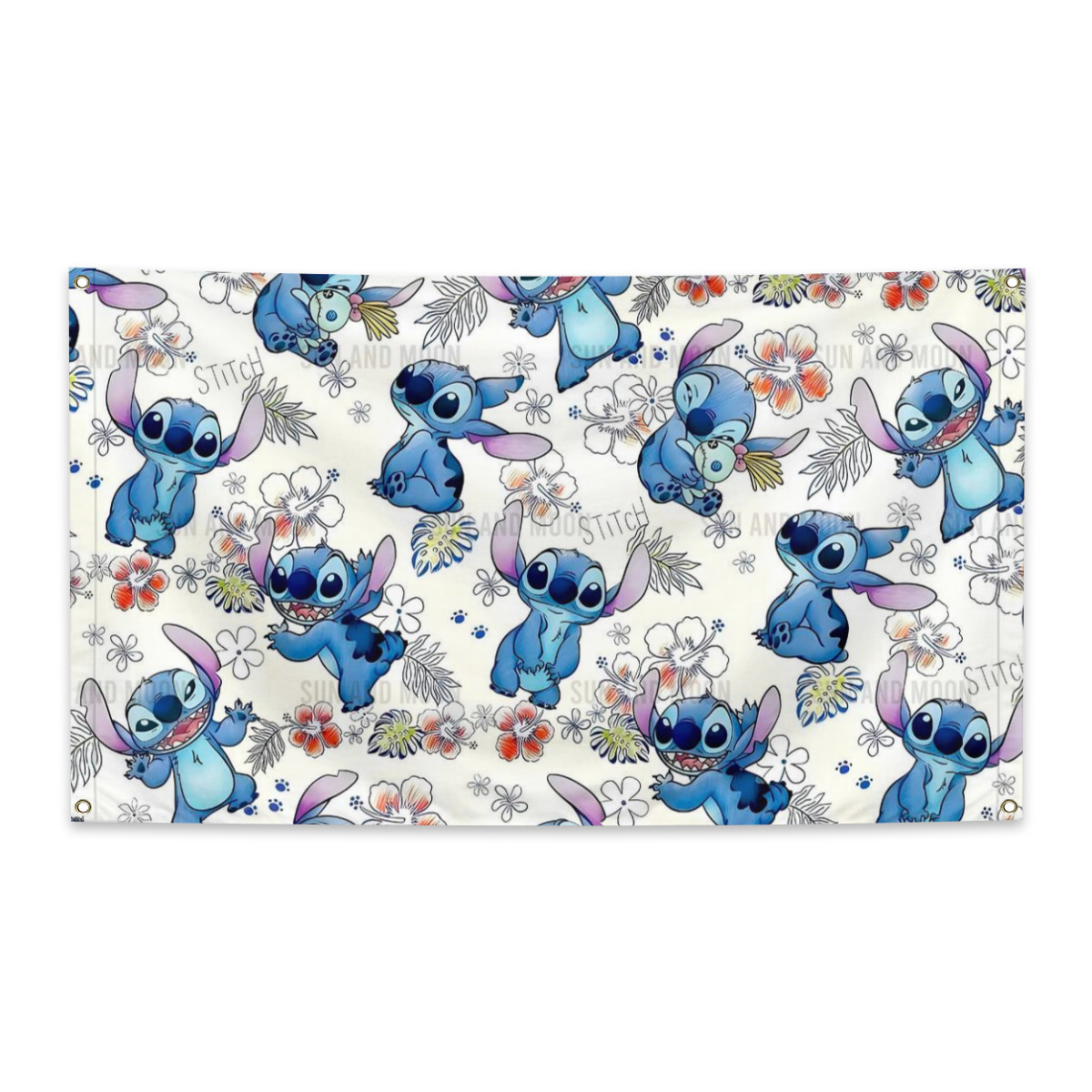Stitch 3x5 ft Face Flag - Vivid Color and Fade proof - Canvas Header ...