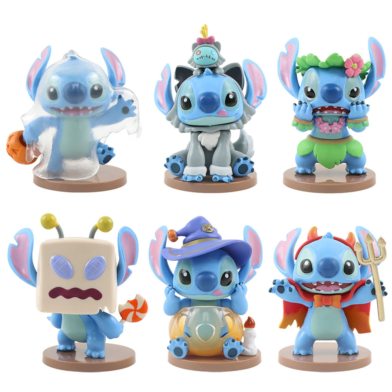 Stitch Action Figures Lilo and Stitch 6PC Figures 2025 - Walmart.com