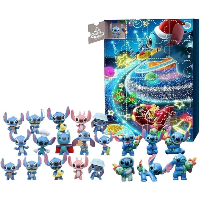 Stitch Advent Calendar 2025 Kids, 24 Days Christmas Countdown Calendar ...
