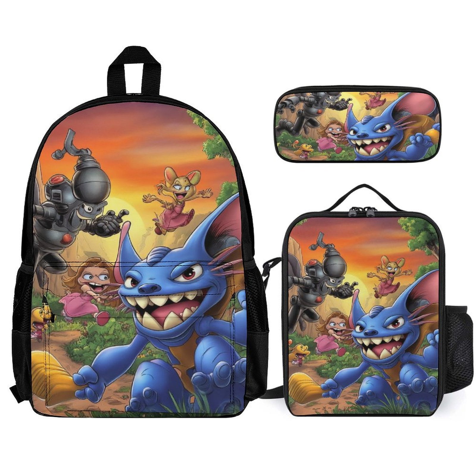 Stitch Adventure Friends Backpack Set Lightweight Backpack for Book Bag ...