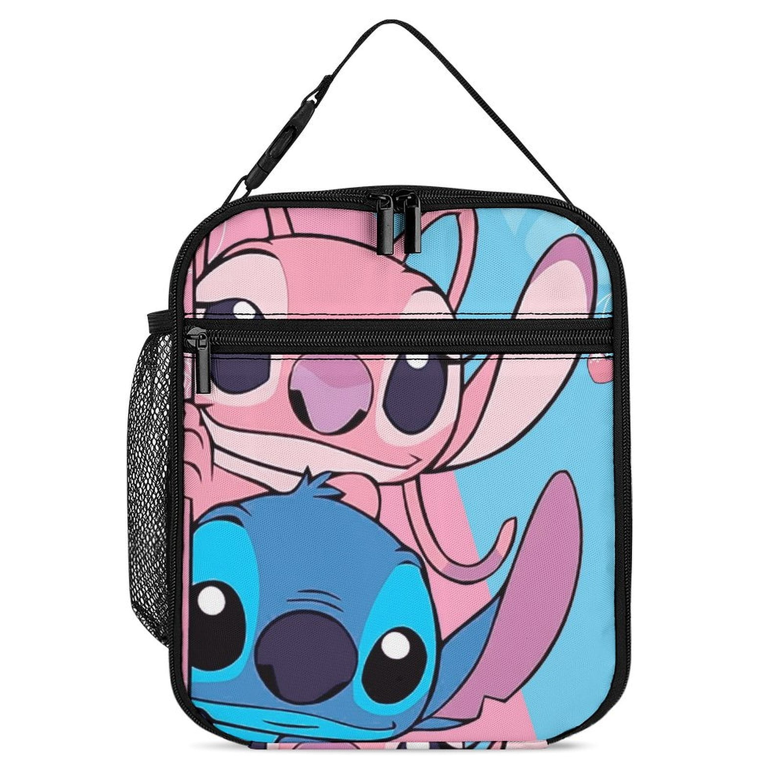 Stitch And Angel 56 Custom Text Lunch Bag With Satchel Shoulder Strap Personalized Photo/Name ...