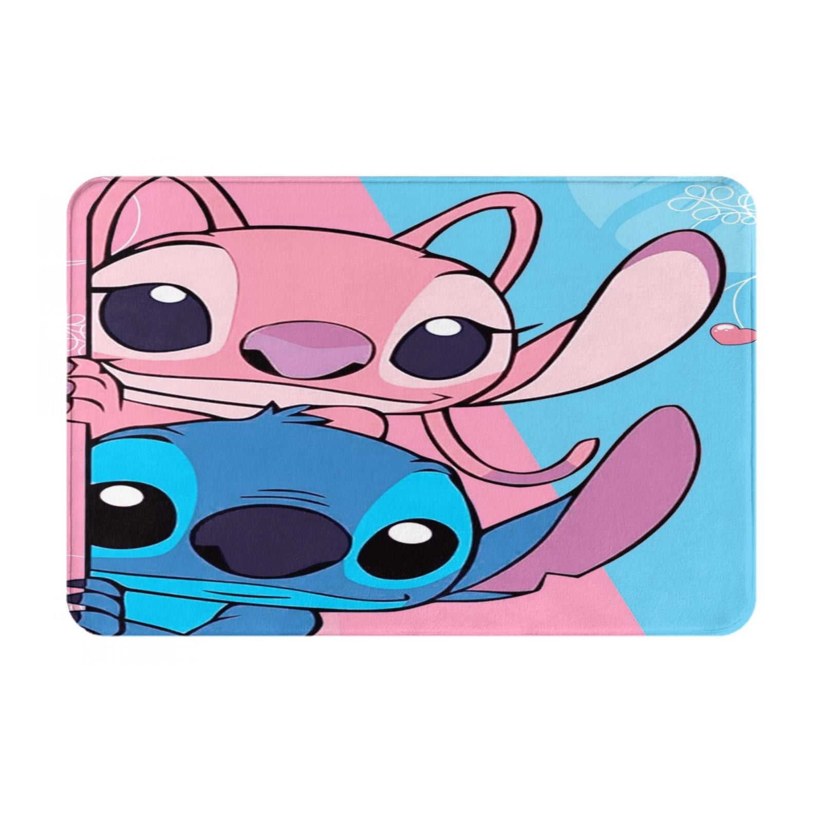 Stitch And Angel Bathroom Rugs,Door Mat Outdoor Indoor Entrance,Welcome ...
