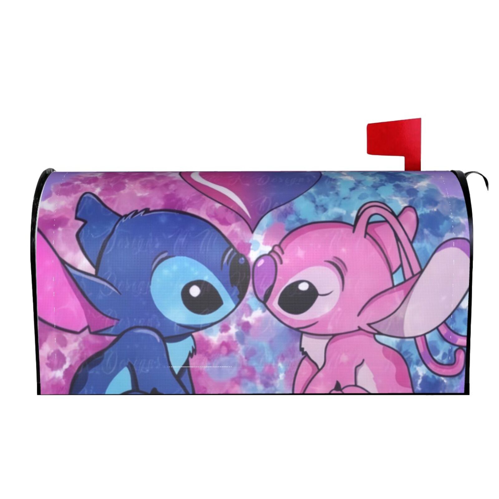 Stitch And Angel Cartoon Character Mailbox Cover Magnetic Standard Size ...