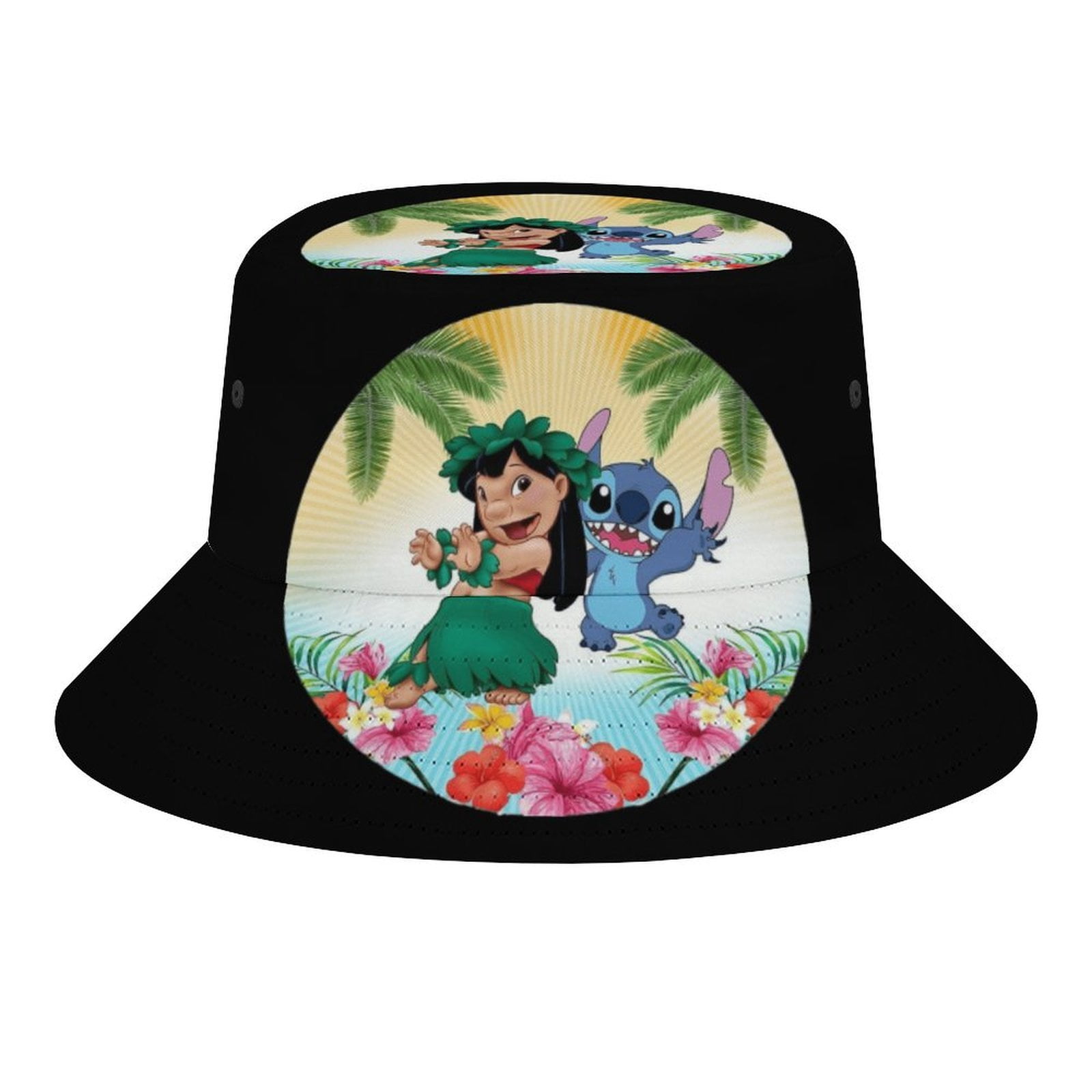 Stitch And Angel Hawaii Aloha Bucket Hat for Women Men Teens ...