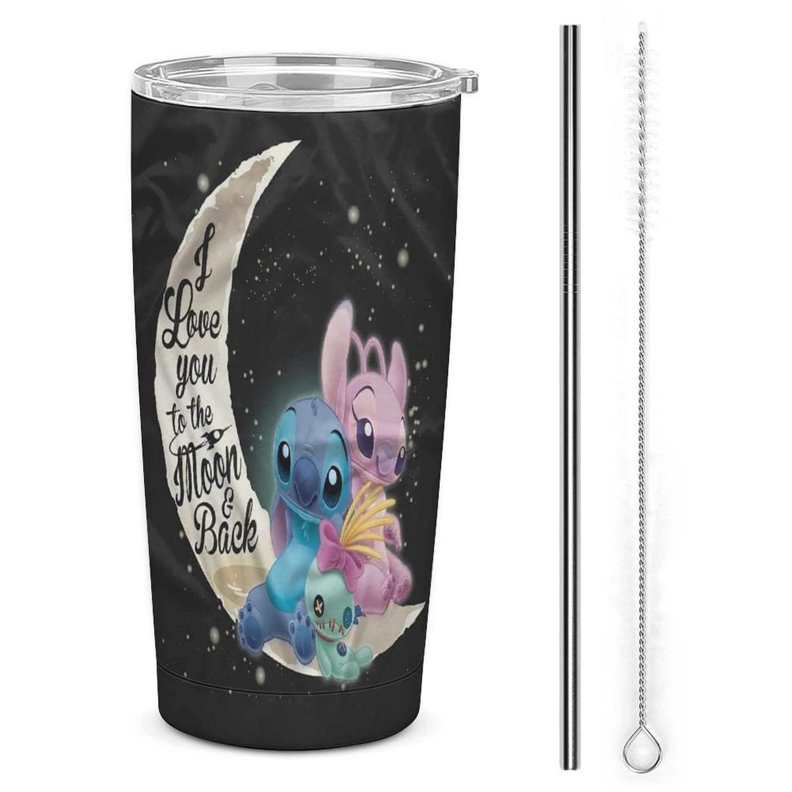 Stitch And Angel Travel Coffee Mug Travel Tumbler Cup 20 OZ Tumbler ...