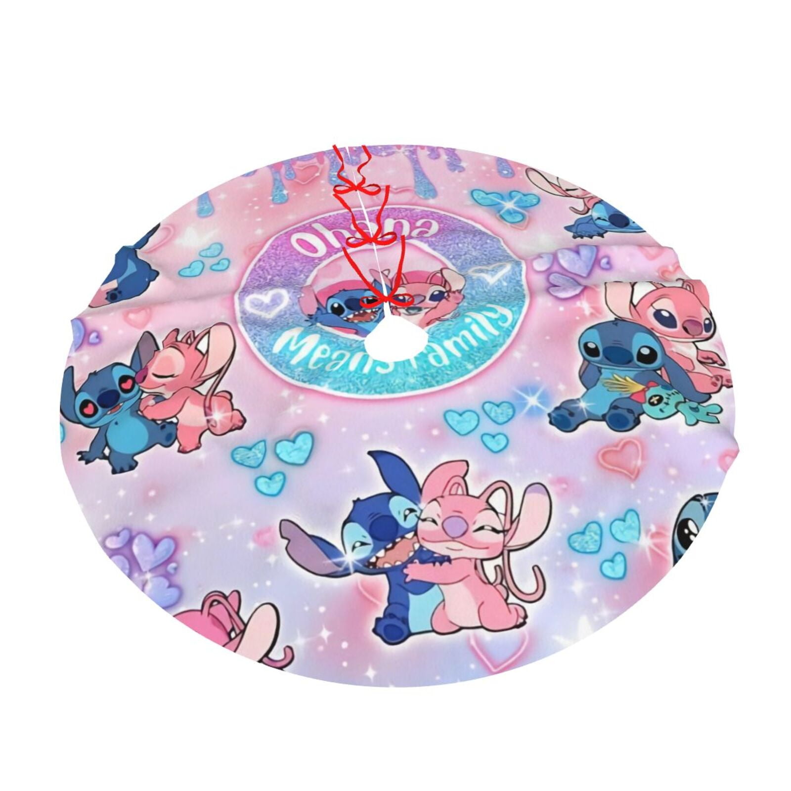 Stitch And Angel Tree Skirt,Stitch And Angel Christmas Tree Skirt,Soft ...