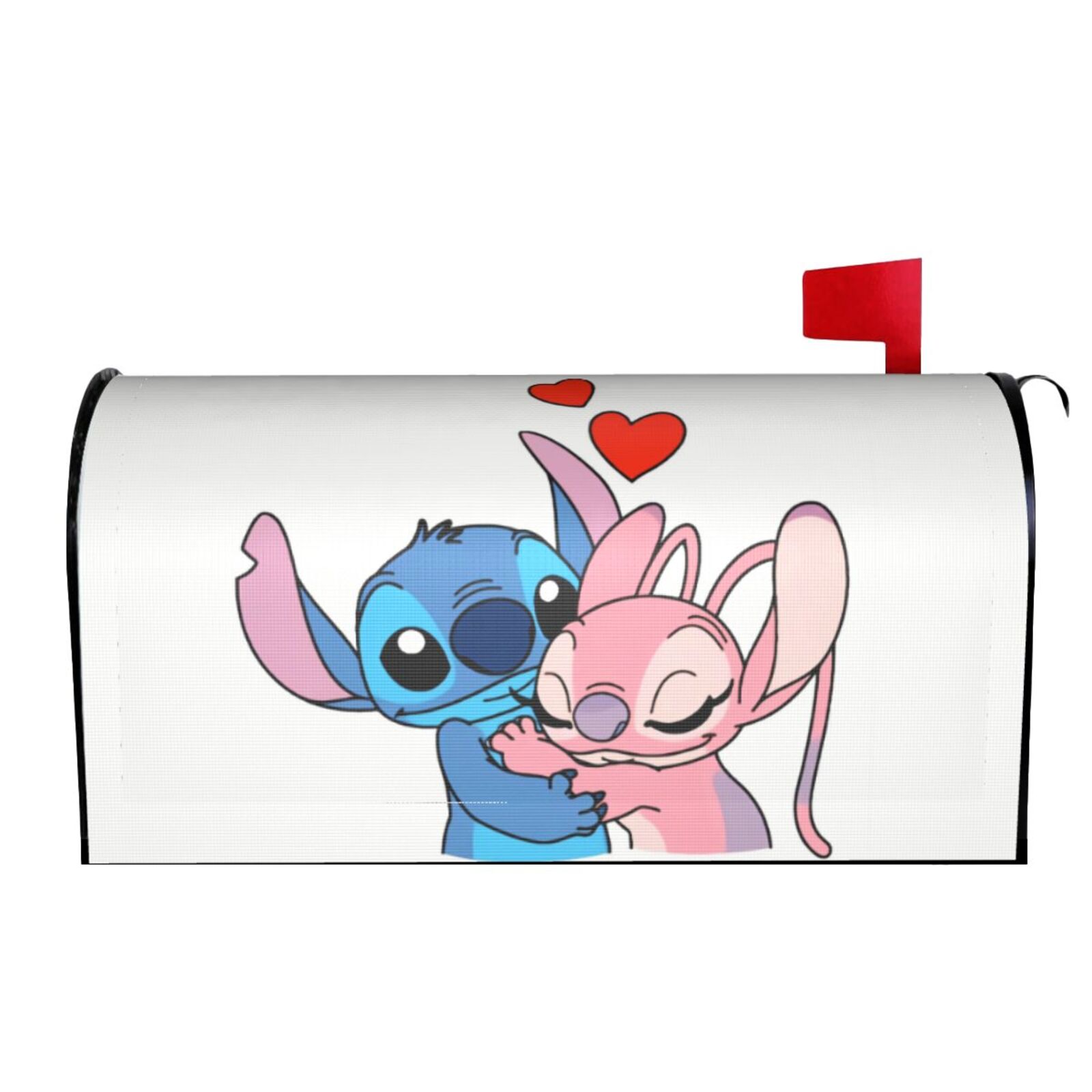 Stitch And Angela Hug Cartoon Character Mailbox Cover Magnetic Standard ...
