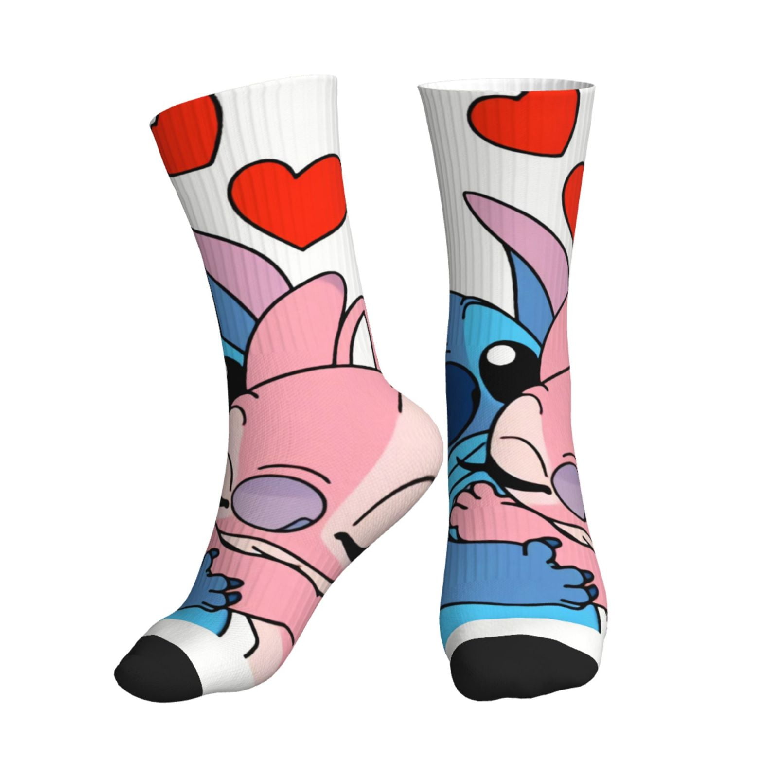 Stitch And Angela Hug Socks for Men Women,Colorful Funny Casual Cotton ...