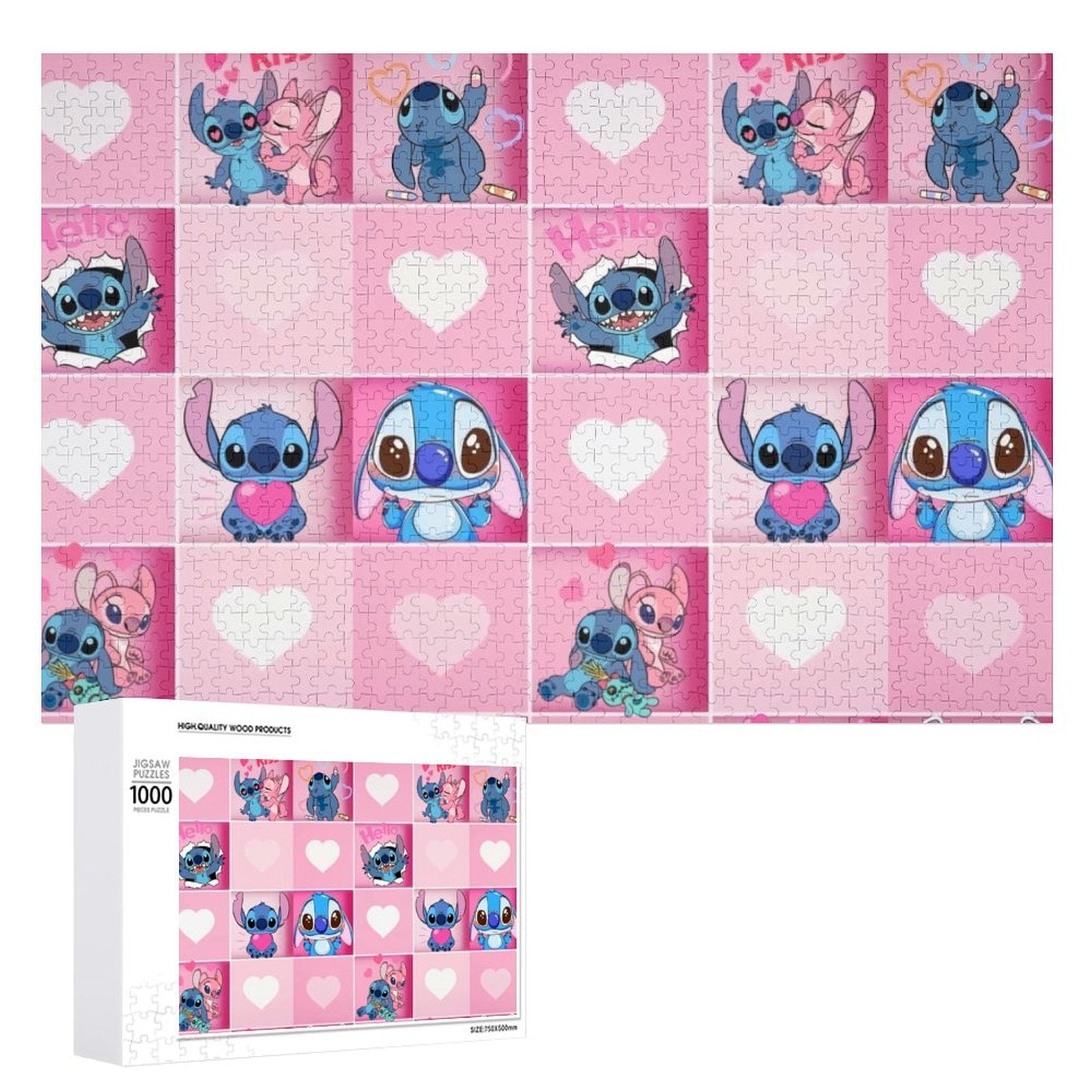 Stitch And Angela Puzzles for Adults 1000 Pieces,Challenging Puzzle ...