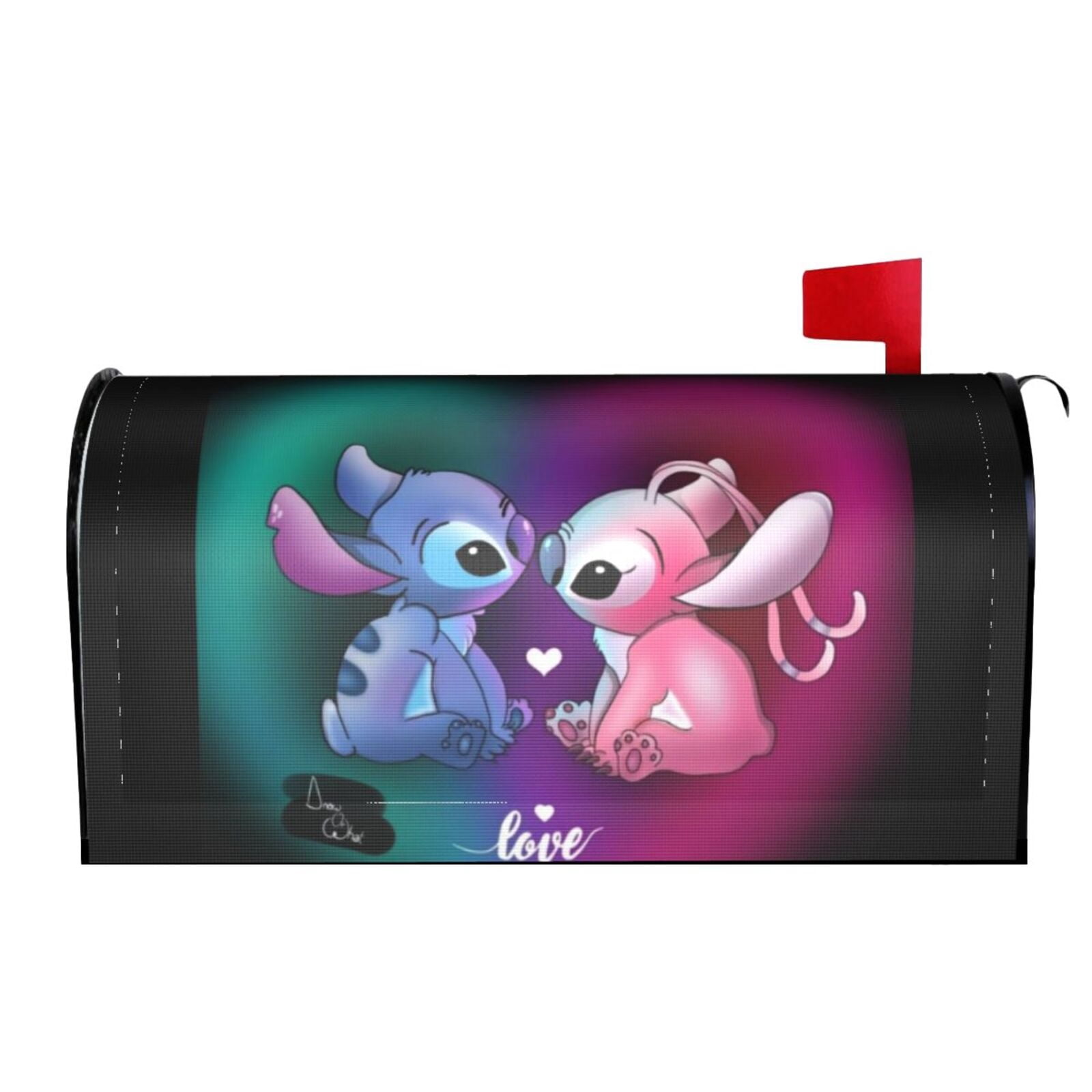 Stitch And Angela69 Cartoon Character Mailbox Cover Magnetic Standard ...