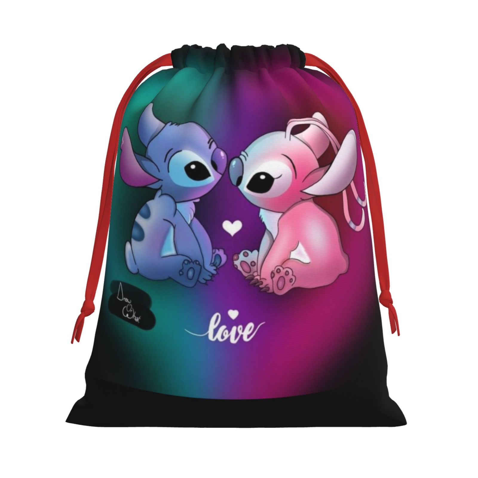 Stitch And Angela69 Drawstring Bag For Kids Adults Gifts Drawstring Backpacks Set Great For ...
