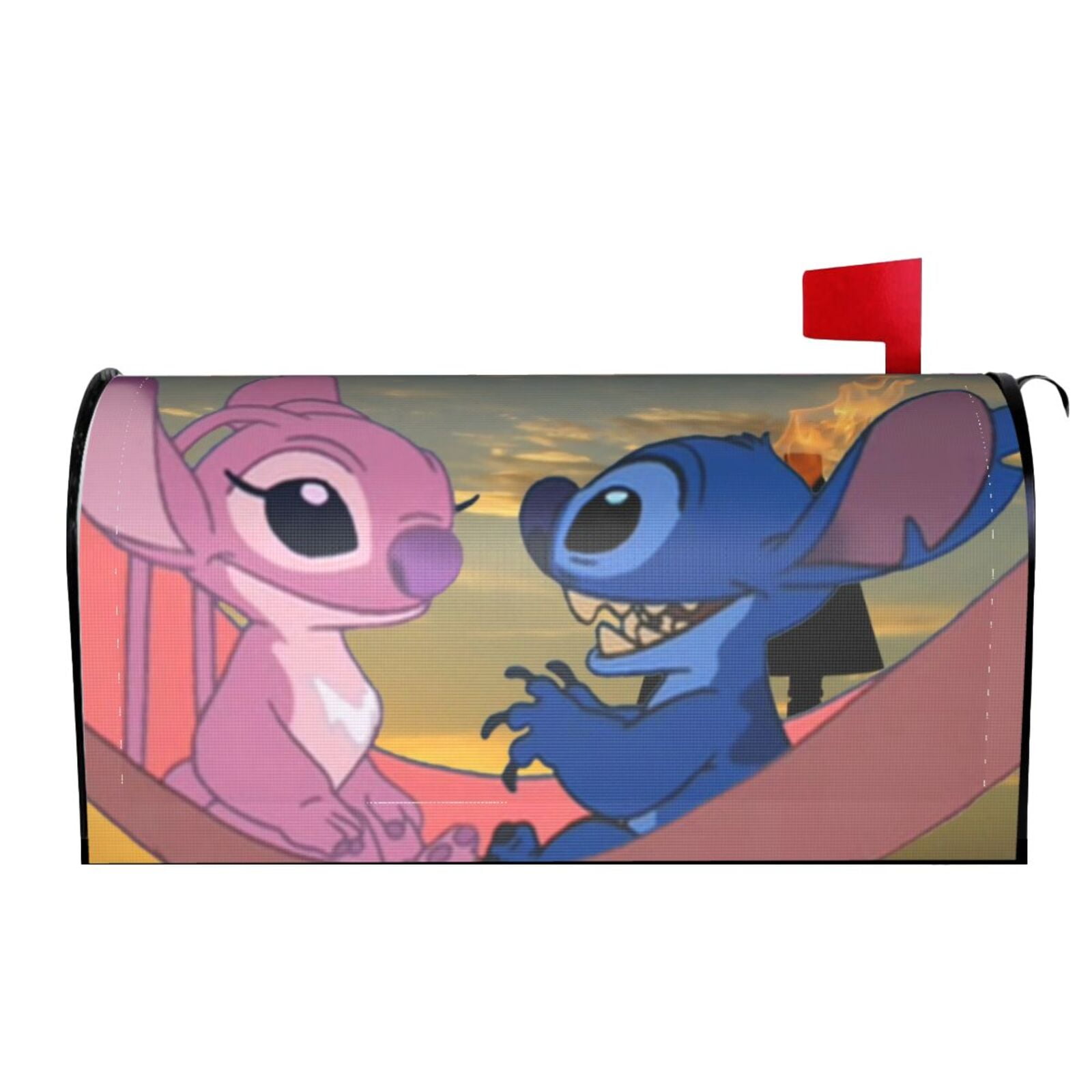 Stitch And Angela98 Cartoon Character Mailbox Cover Magnetic Standard ...