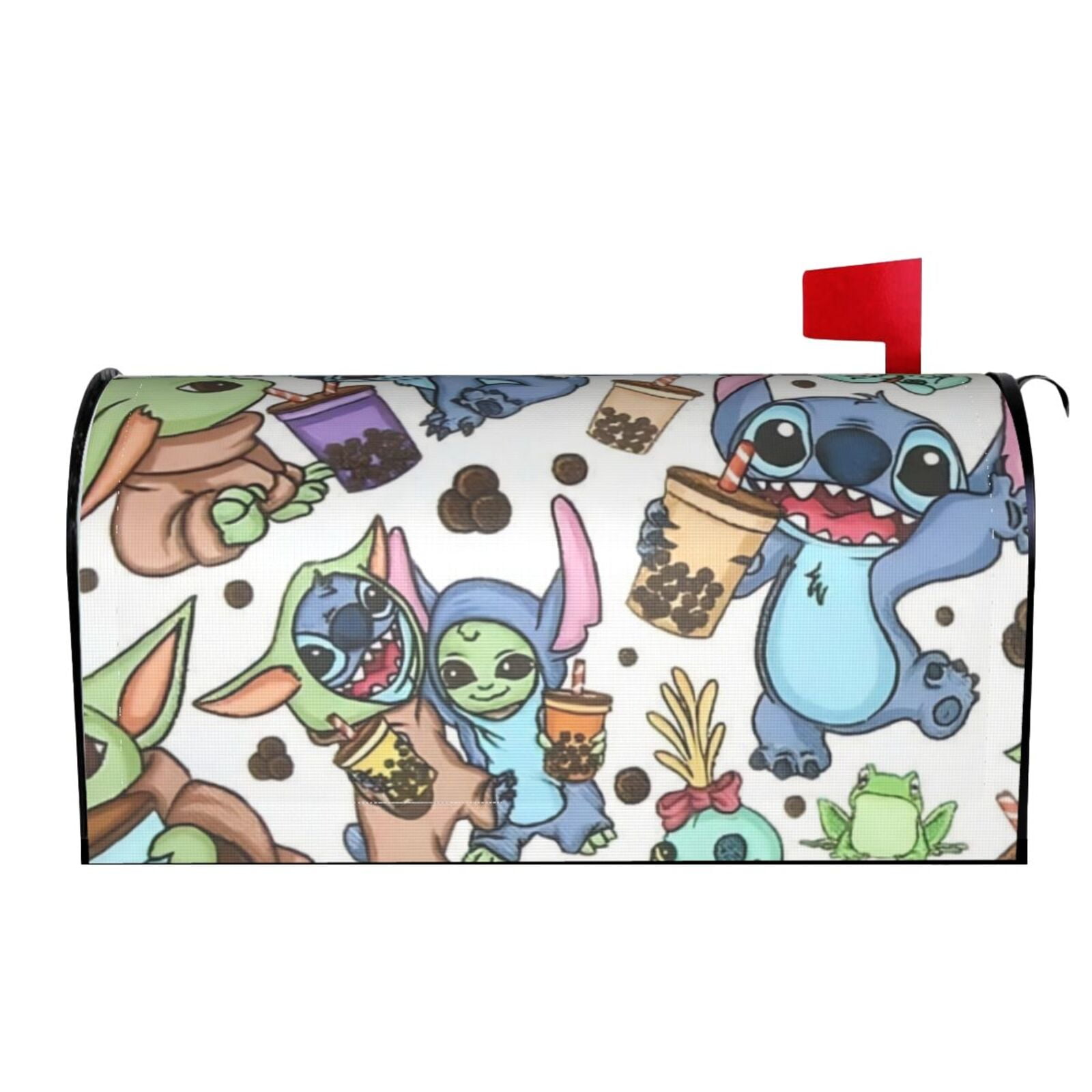 Stitch And Friends Cartoon Character Mailbox Cover Magnetic Standard ...