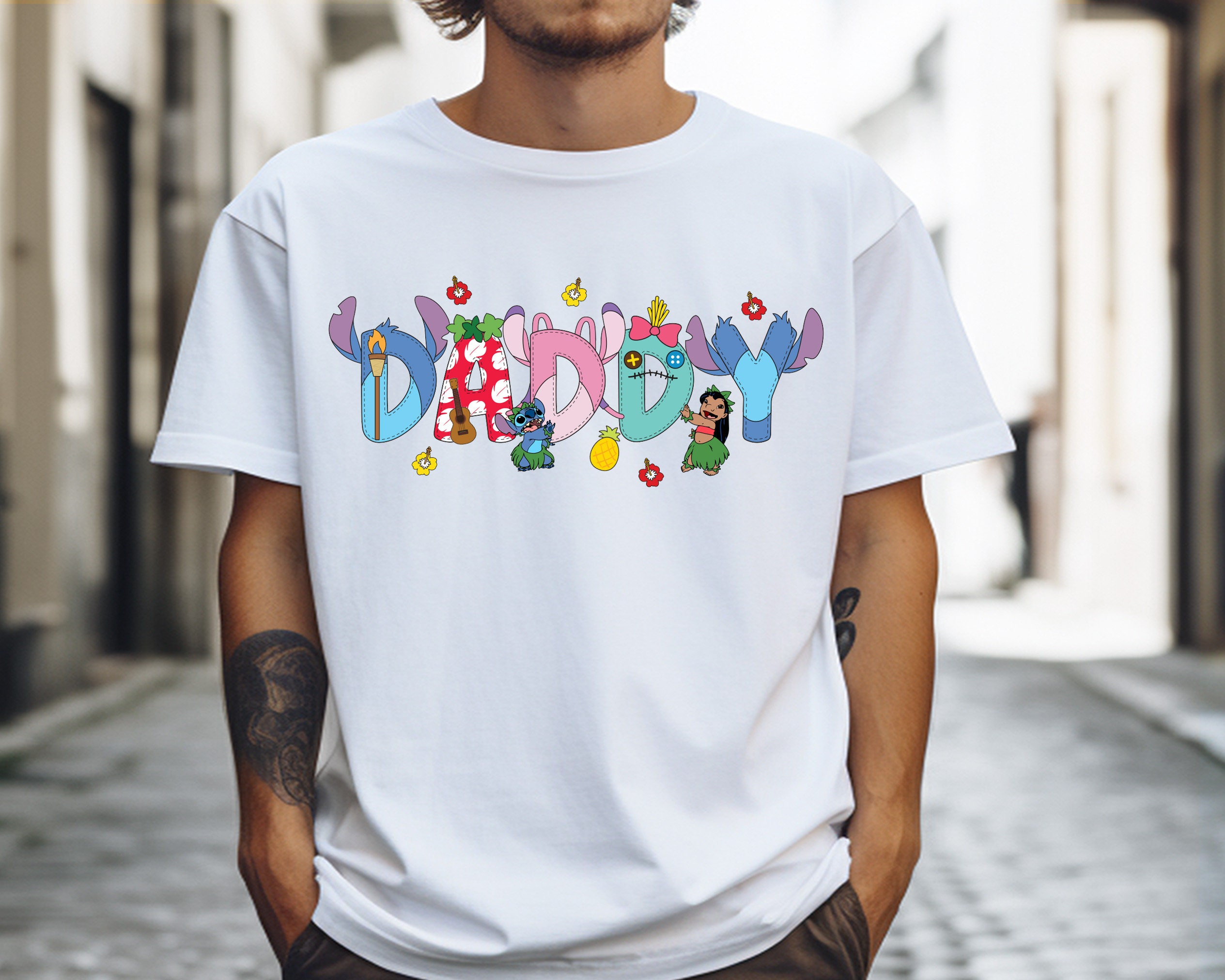 Stitch And Lilo Daddy Shirt, Disney Dad Shirt, Disneyland Dada Shirt ...