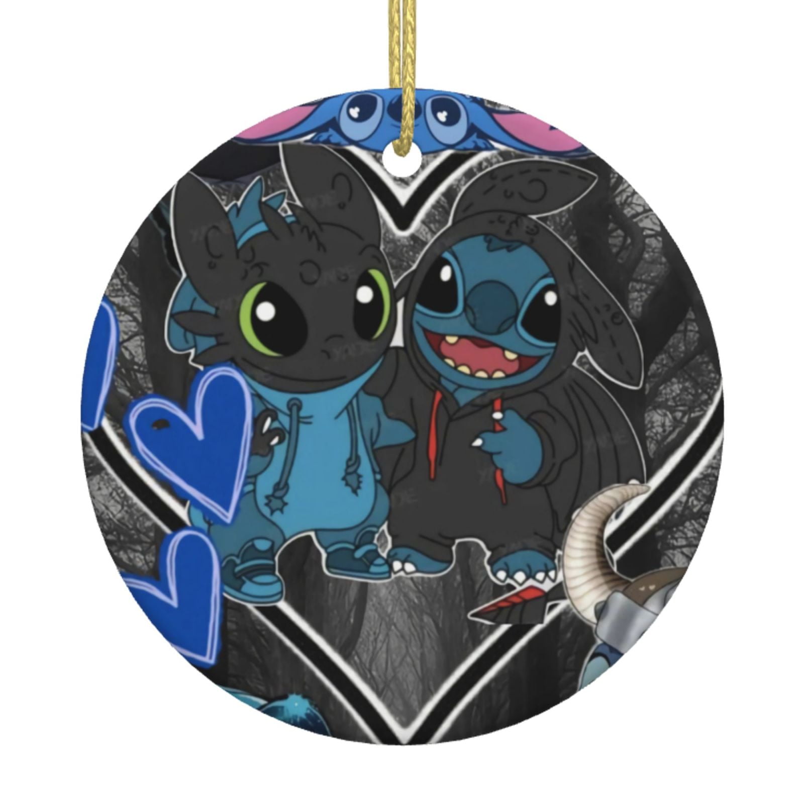Stitch And Toothless Christmas Tree Decorations,Ceramic Christmas Tree ...