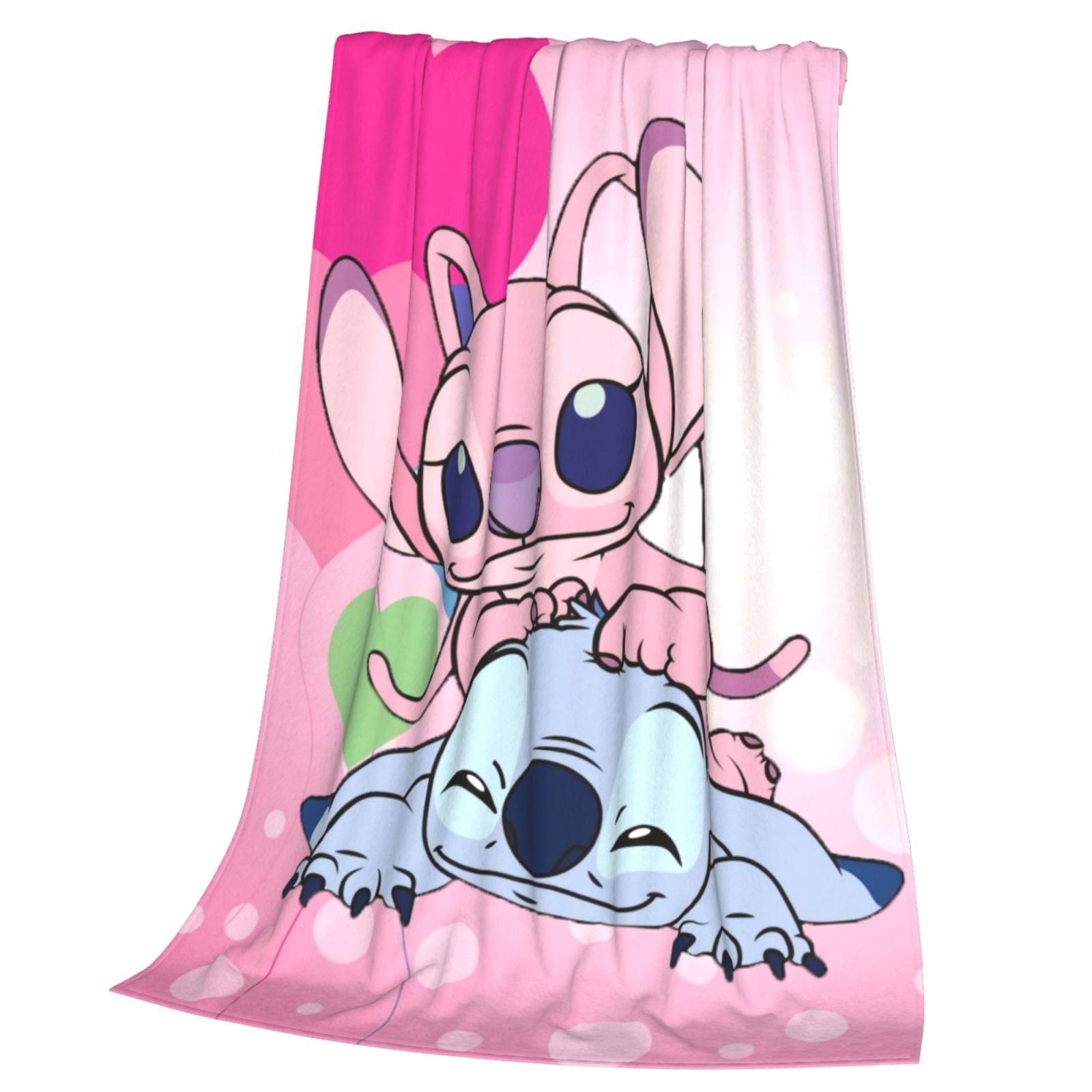 Stitch And Angel Blanket Soft Cozy Fleece Throw Blanket Plush ...