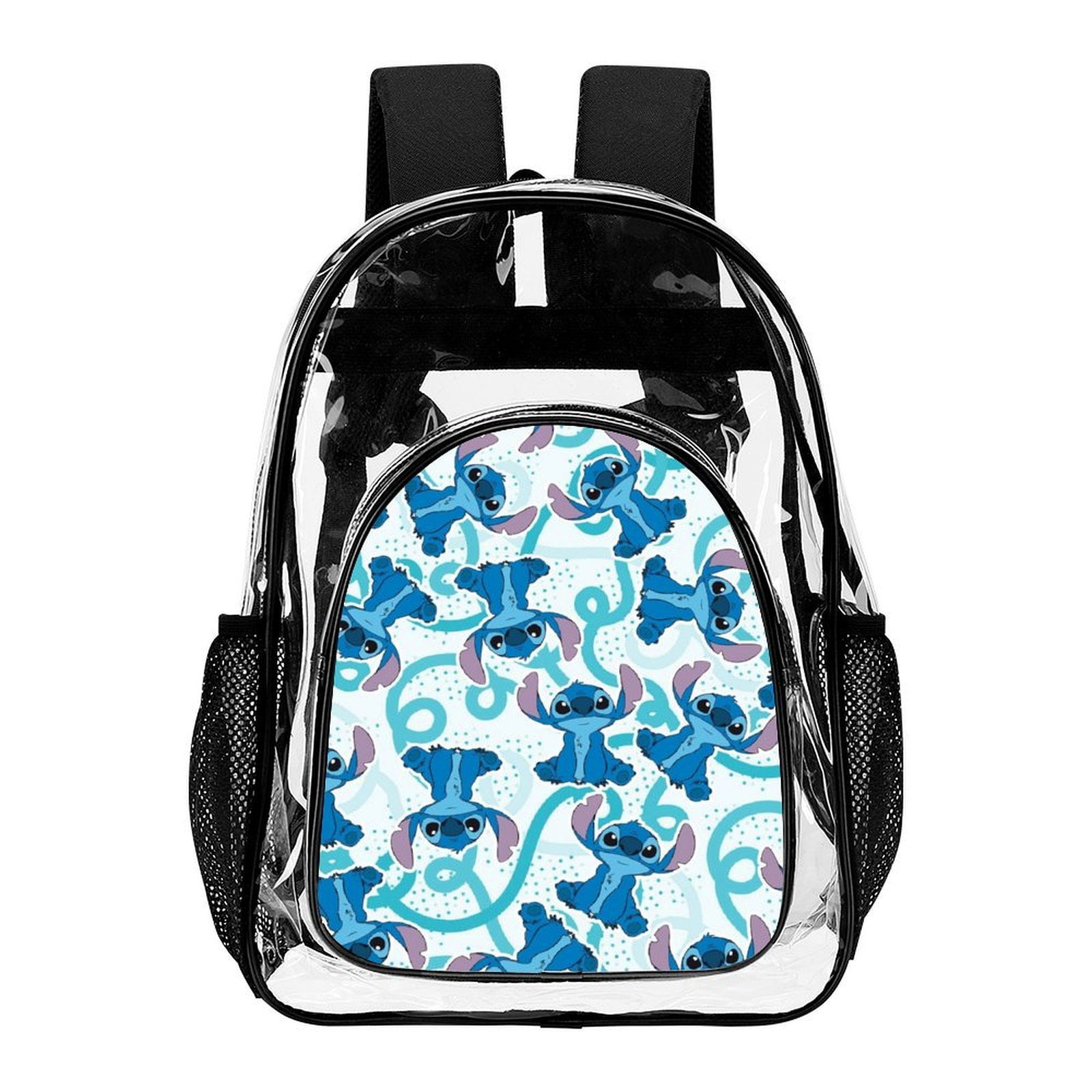 Stitch And Angel Clear Backpack Transparent Heavy Duty Bookbag Large ...