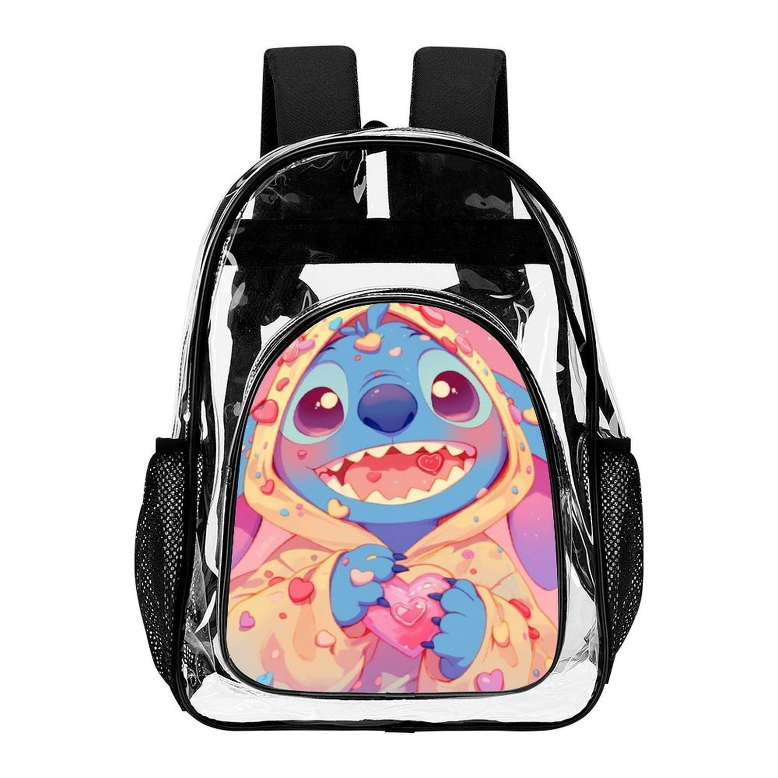 Stitch And Angel Clear Backpack Transparent Heavy Duty Bookbag Large ...