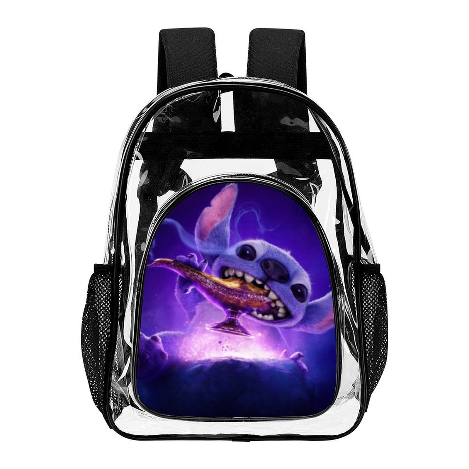 Stitch And Angel Clear Backpack Transparent Heavy Duty Bookbag Large ...