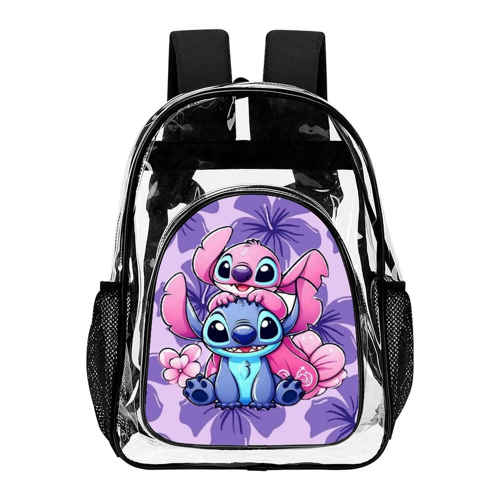 Stitch And Angel Clear Backpack Transparent Heavy Duty Bookbag Large ...