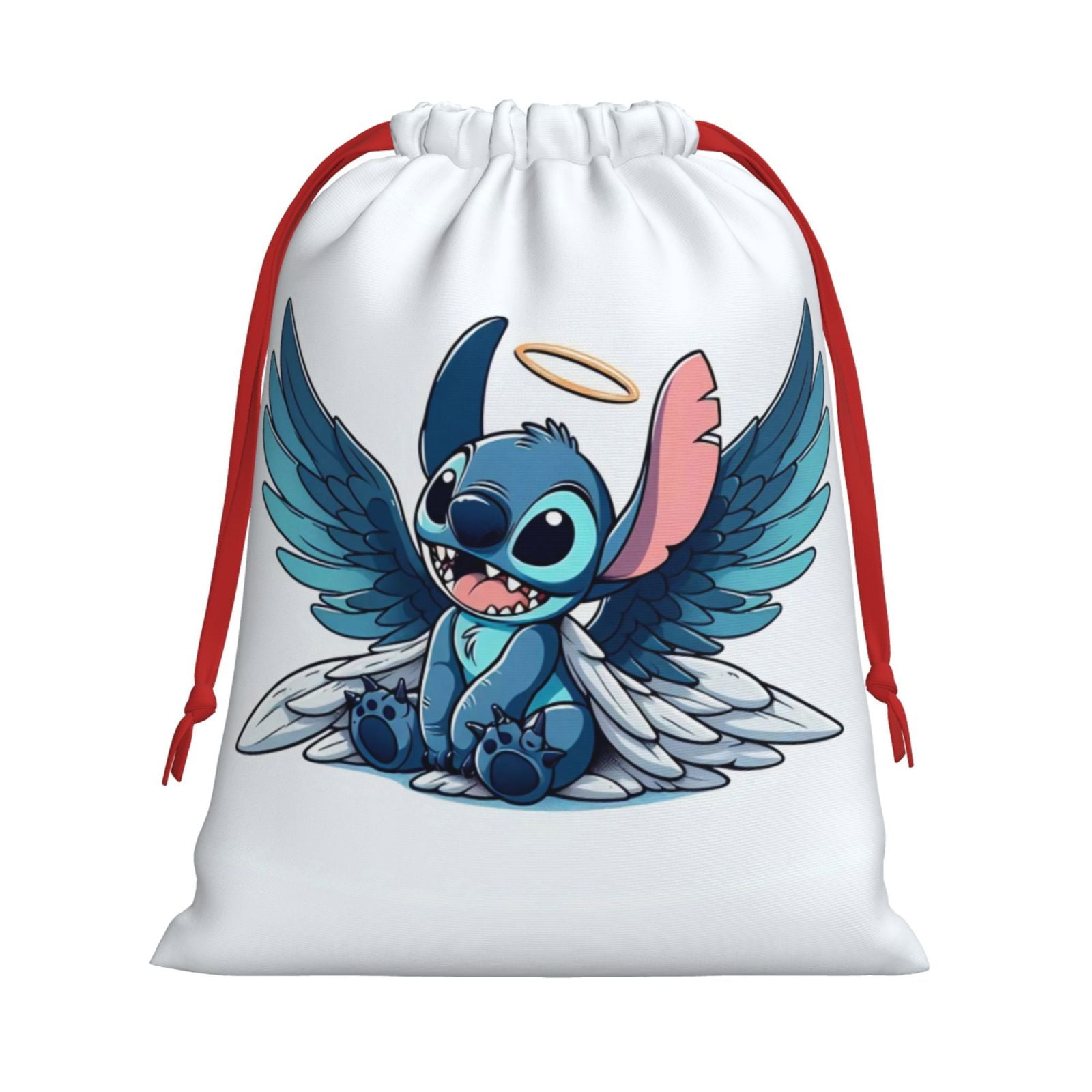 Stitch Angel Drawstring Bag For Kids Adults Gifts Drawstring Backpacks ...