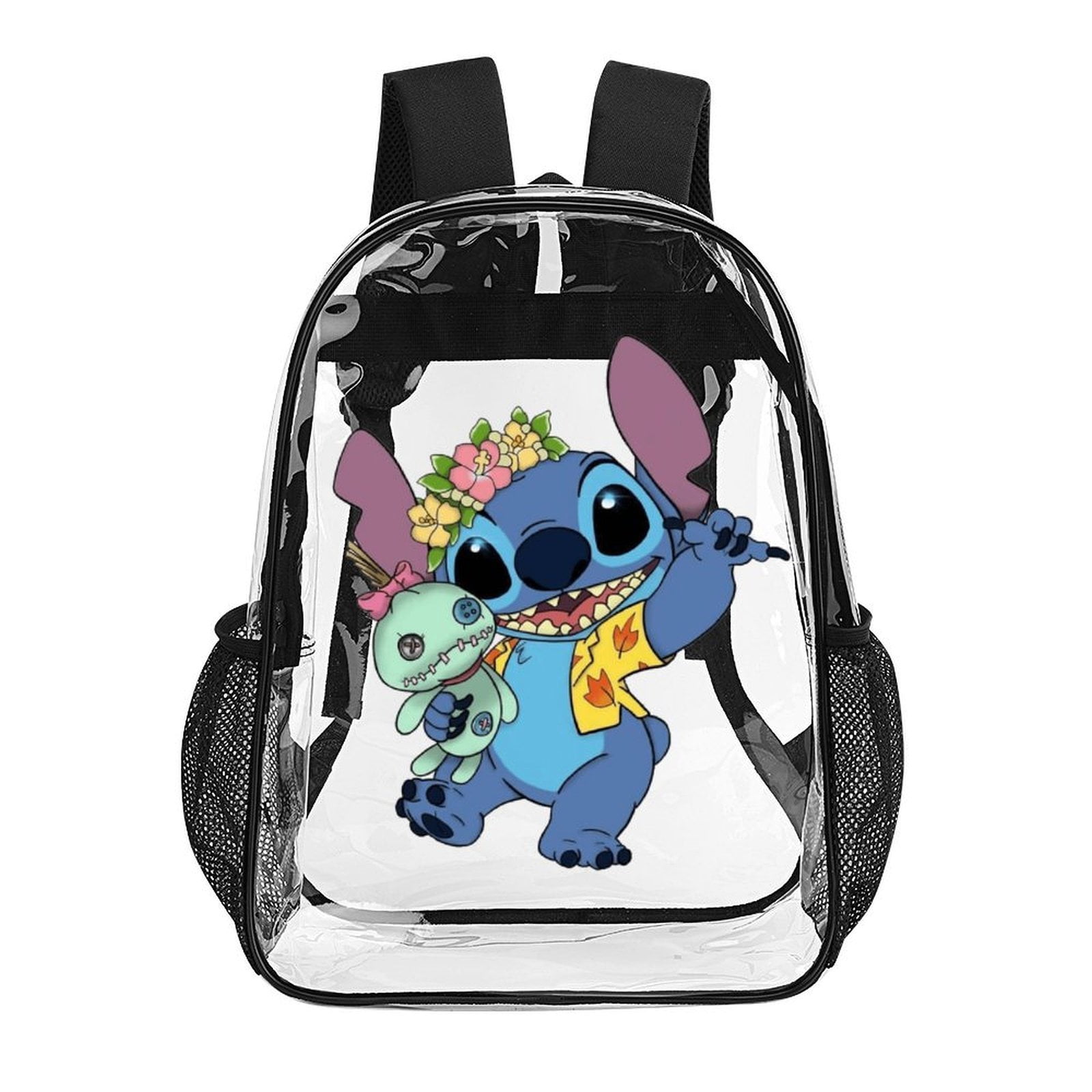 Stitch And Angel Hawaii Aloha 17 Inch Clear PVC Backpack, Transparent ...