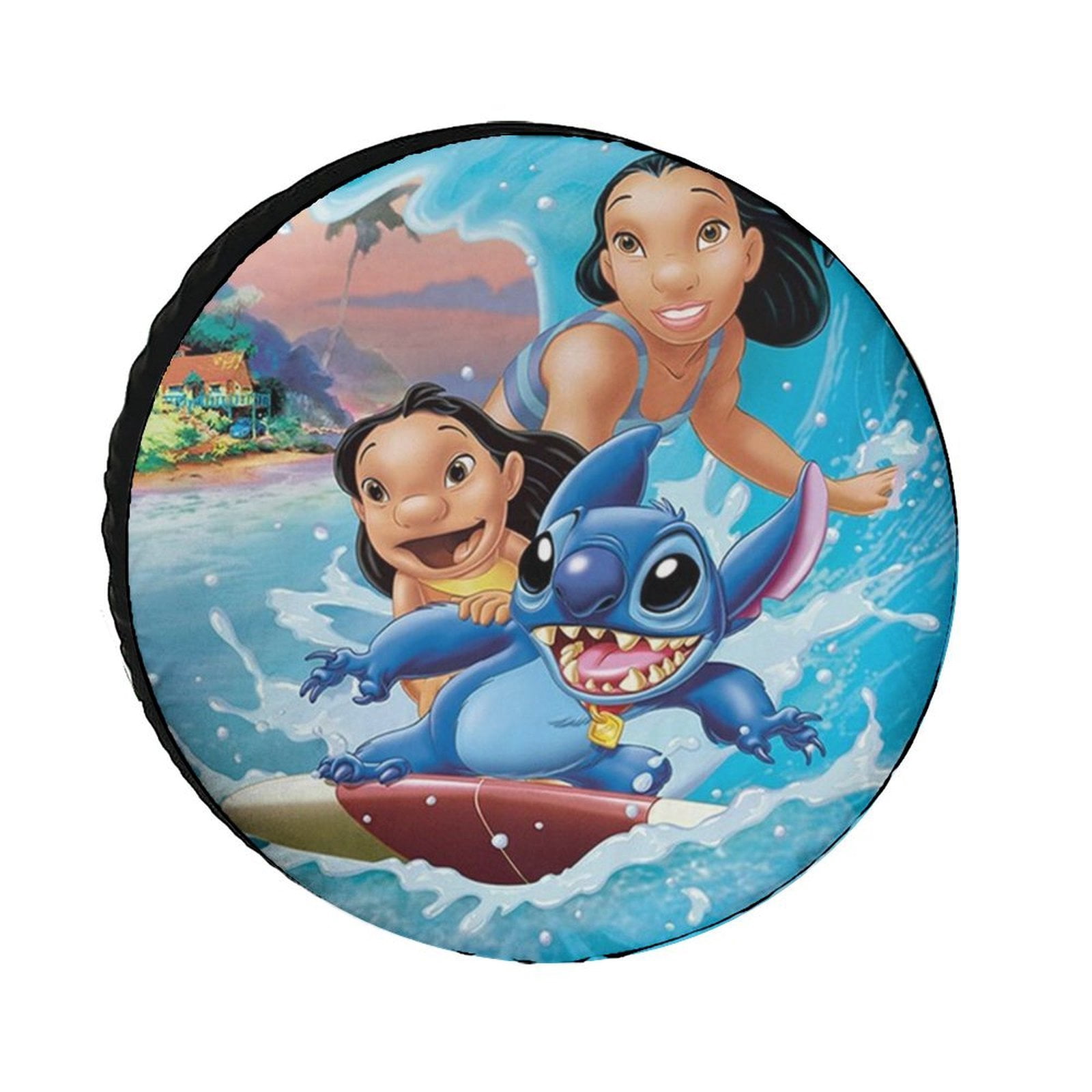 Stitch And Angel Hawaiian Waterproof Oxford Tire Covers, Spare Wheel ...