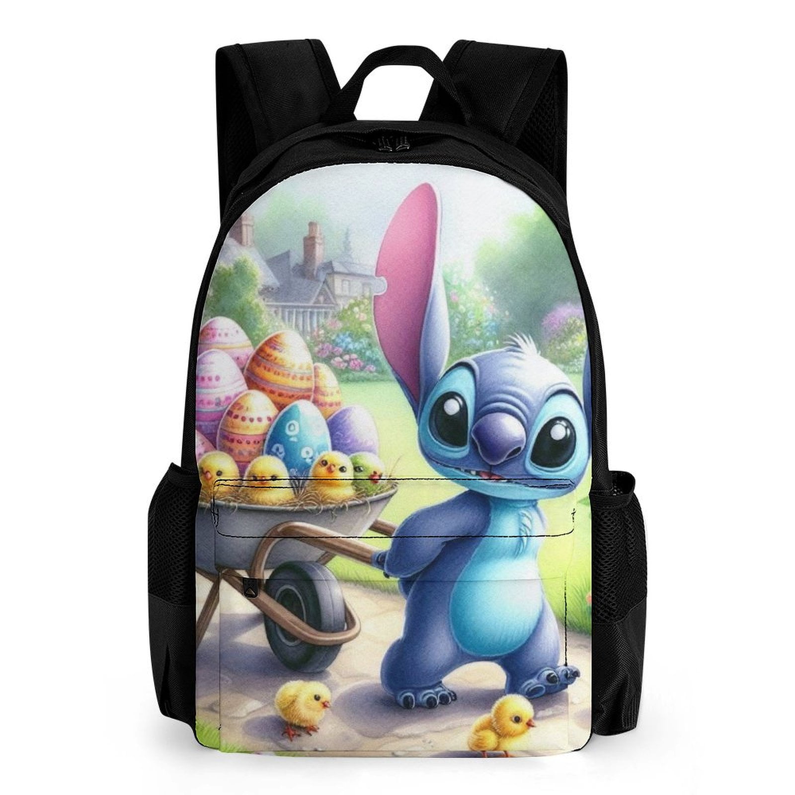 Stitch and Angel Laptop Backpack With Pockets Large Capacity Casual ...