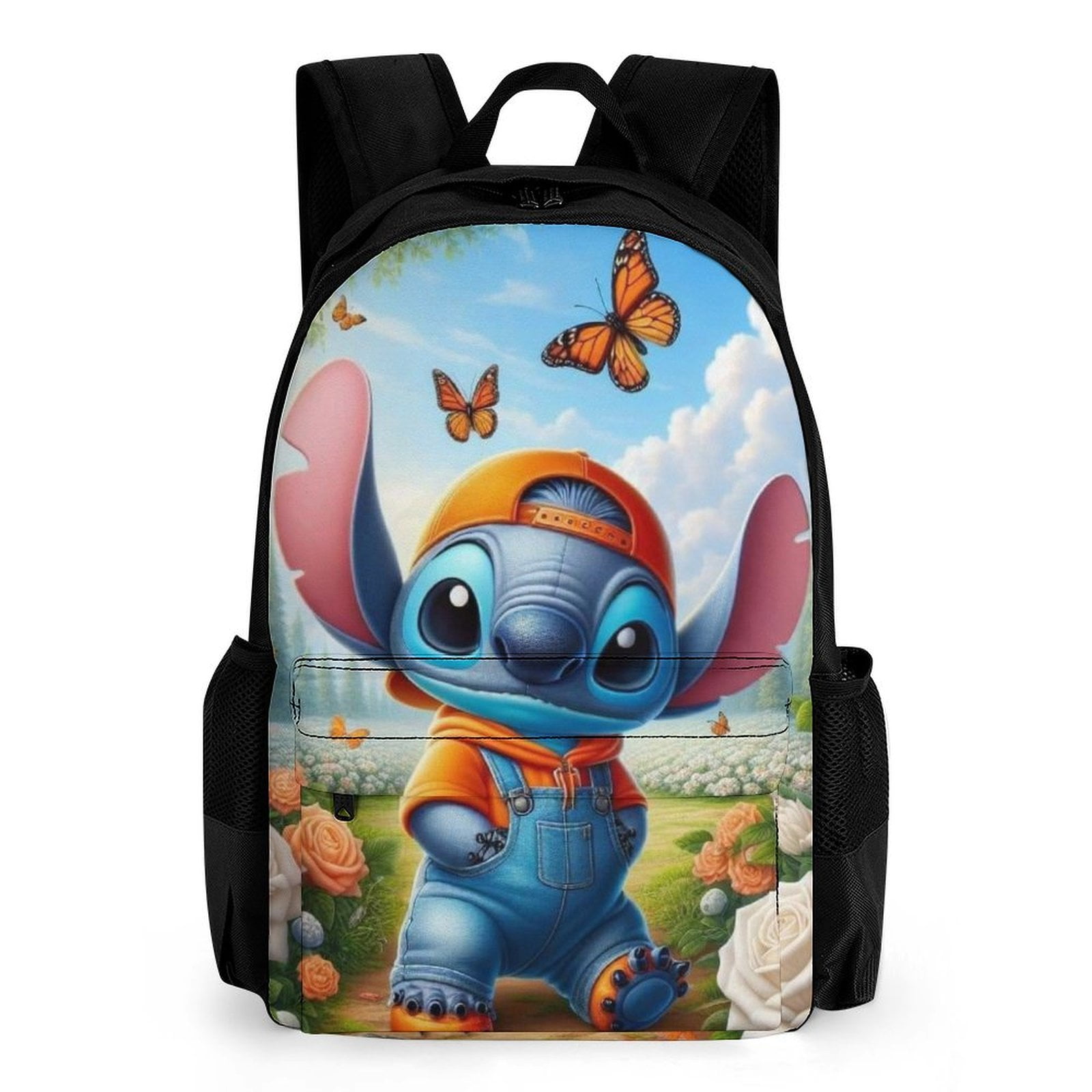 Stitch and Angel Laptop Backpack With Pockets Large Capacity Casual ...