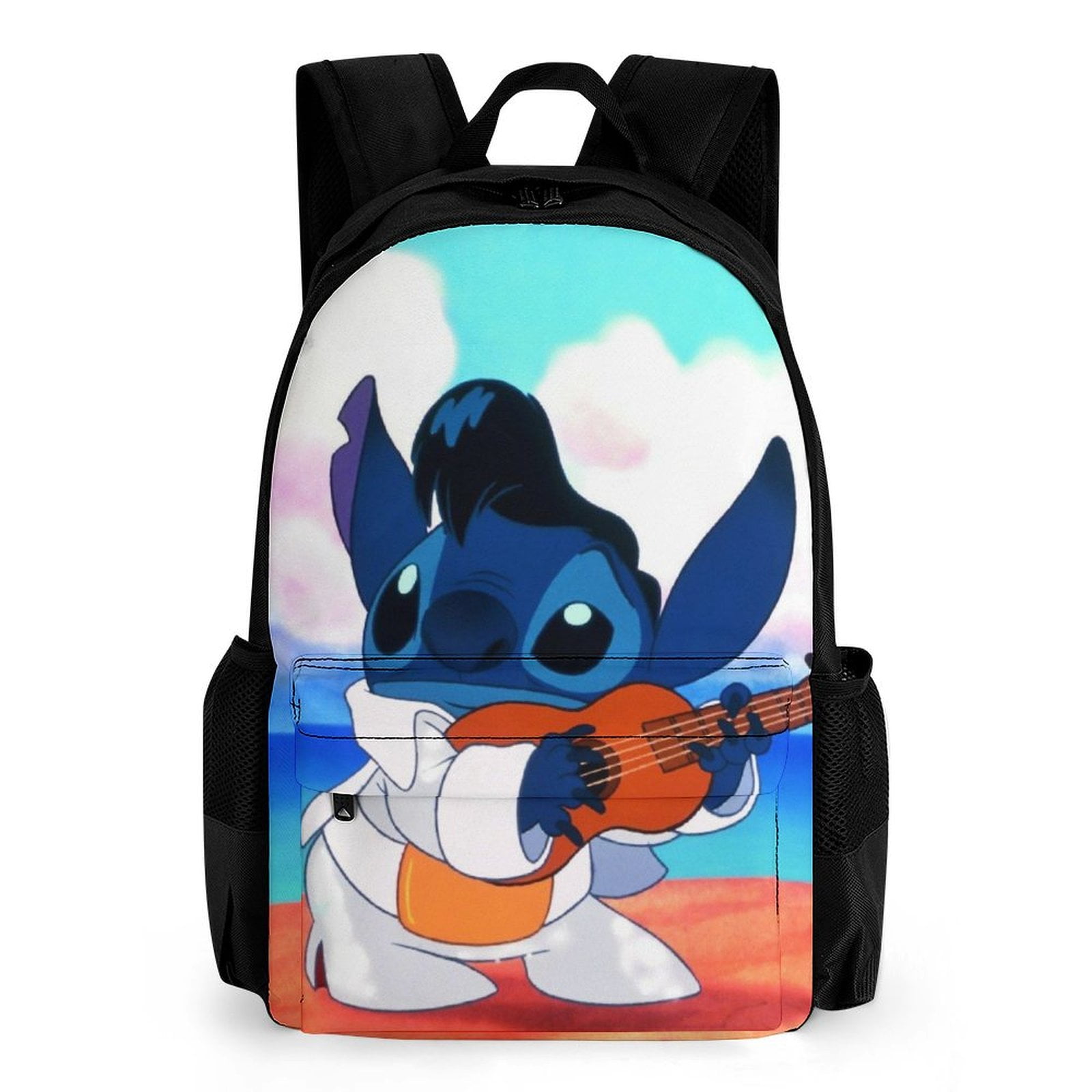 Stitch and Angel Laptop Backpack With Pockets Large Capacity Casual ...