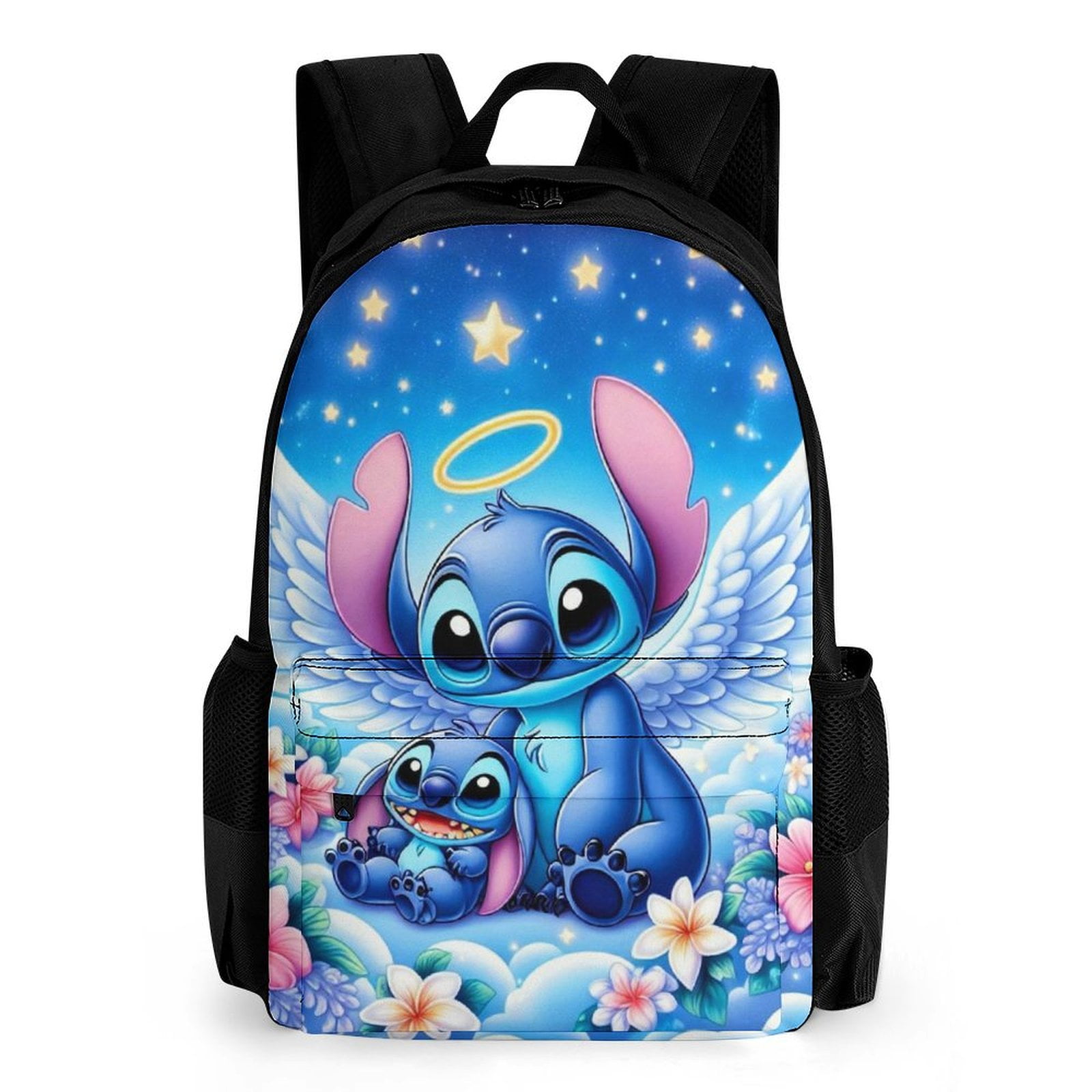 Stitch and Angel Laptop Backpack With Pockets Large Capacity Casual ...