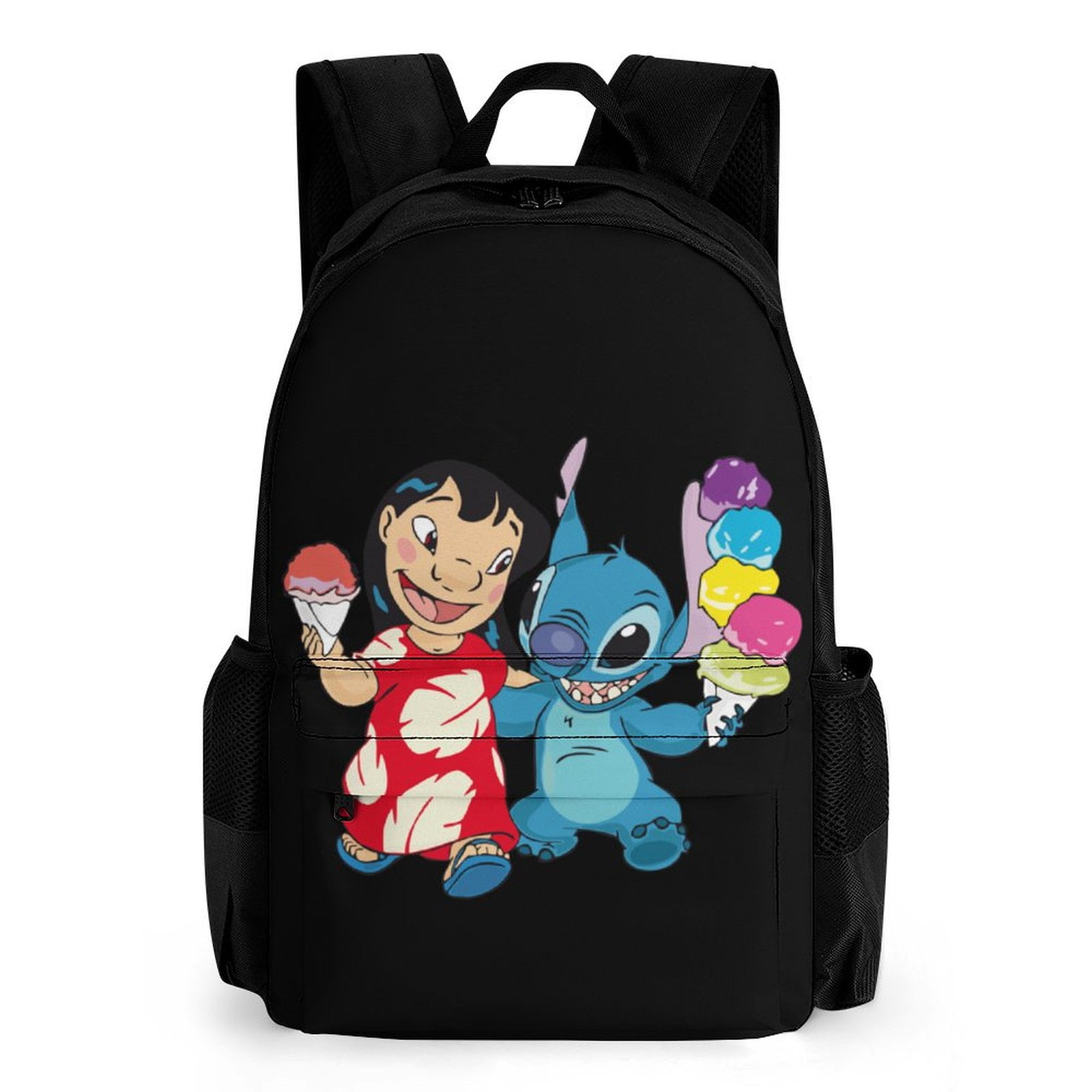 Stitch and Angel Laptop Backpack With Pockets Large Capacity Casual ...