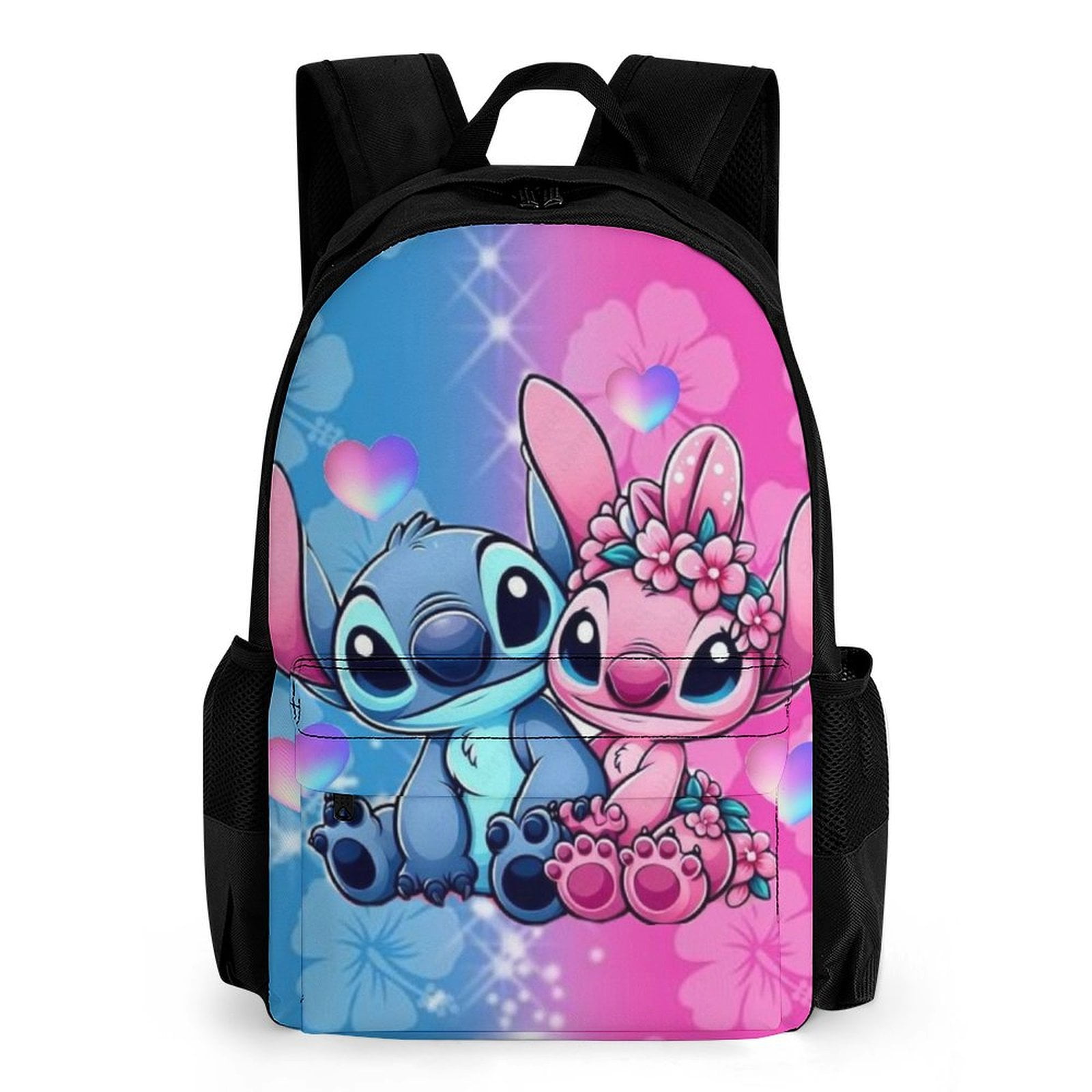 Stitch and Angel Laptop Backpack With Pockets Large Capacity Casual ...