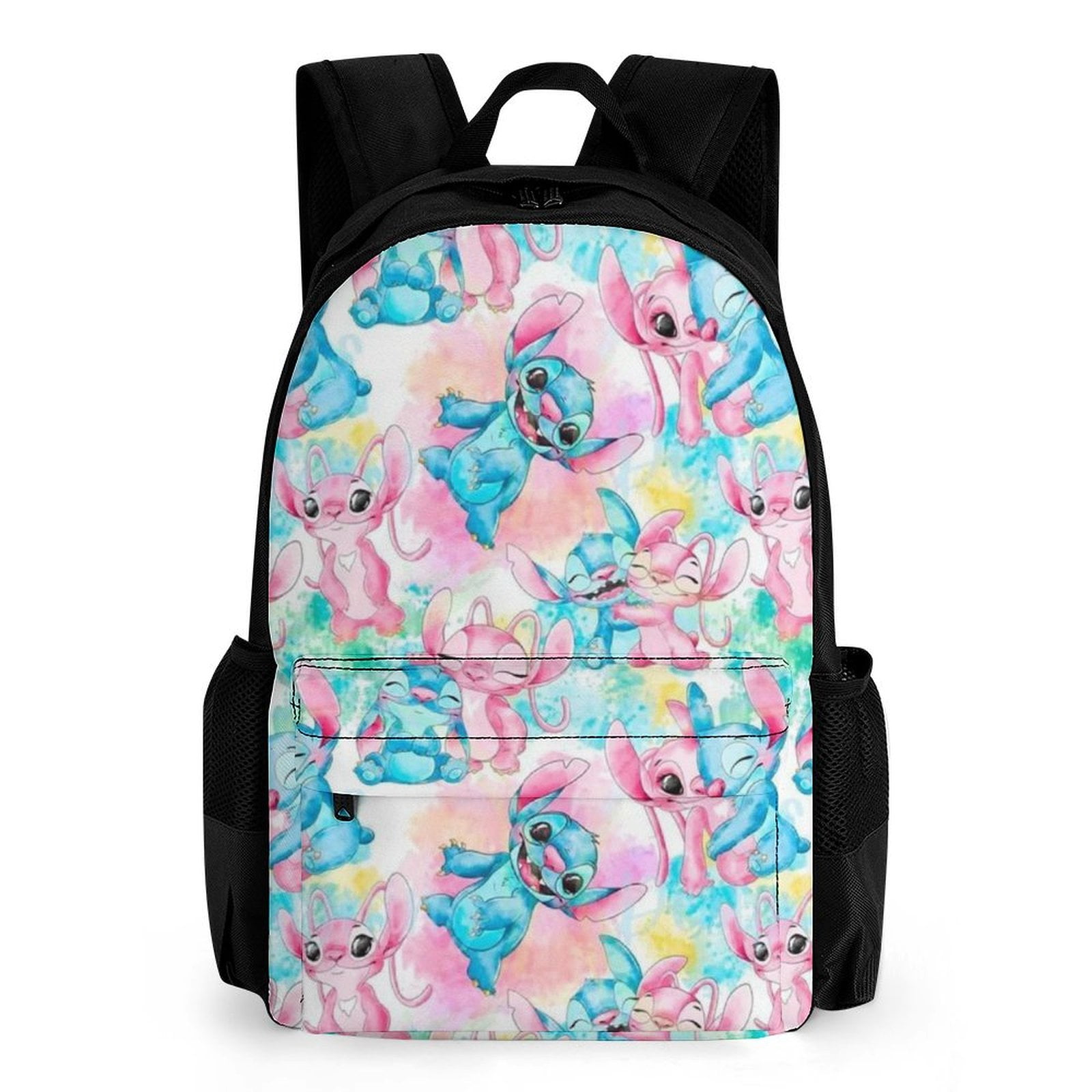 Stitch and Angel Laptop Backpack With Pockets Large Capacity Casual ...