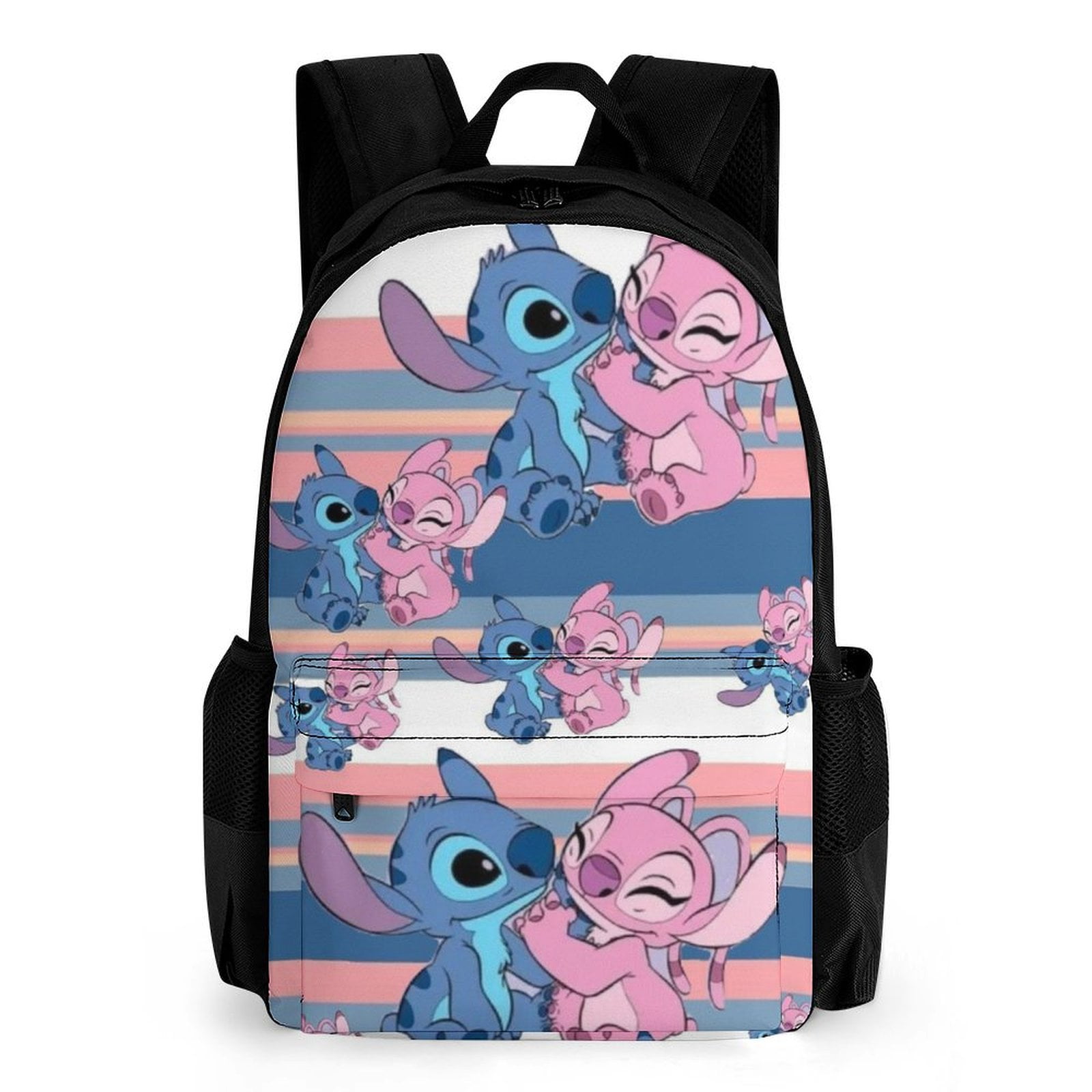 Stitch and Angel Laptop Backpack With Pockets Large Capacity Casual ...