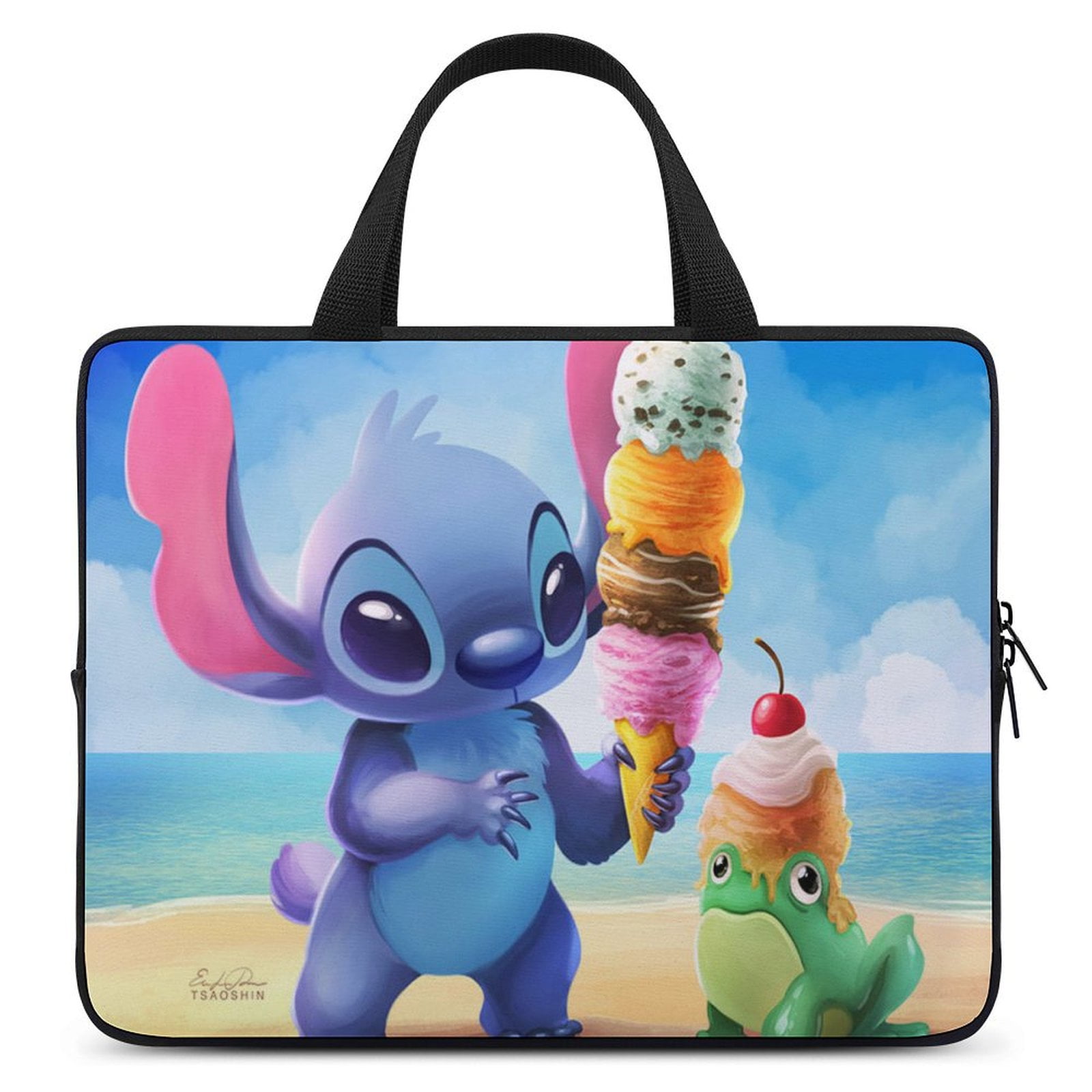 Stitch and Angel Laptop sleeve with Handle, Laptop Case, laptop bag ...