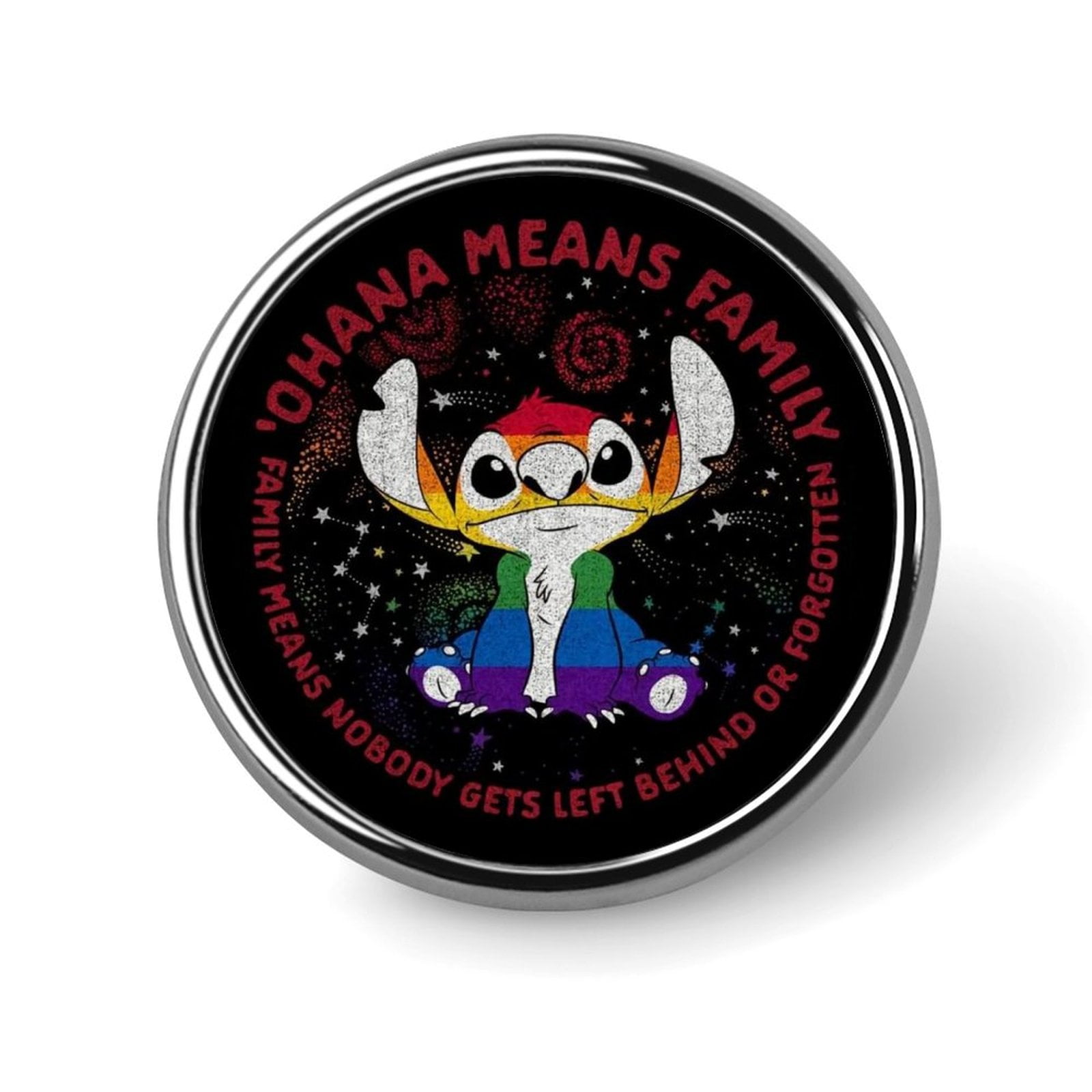 Stitch and Angel Resting Stitch Face65 Aluminium Alloy Round Badge ...