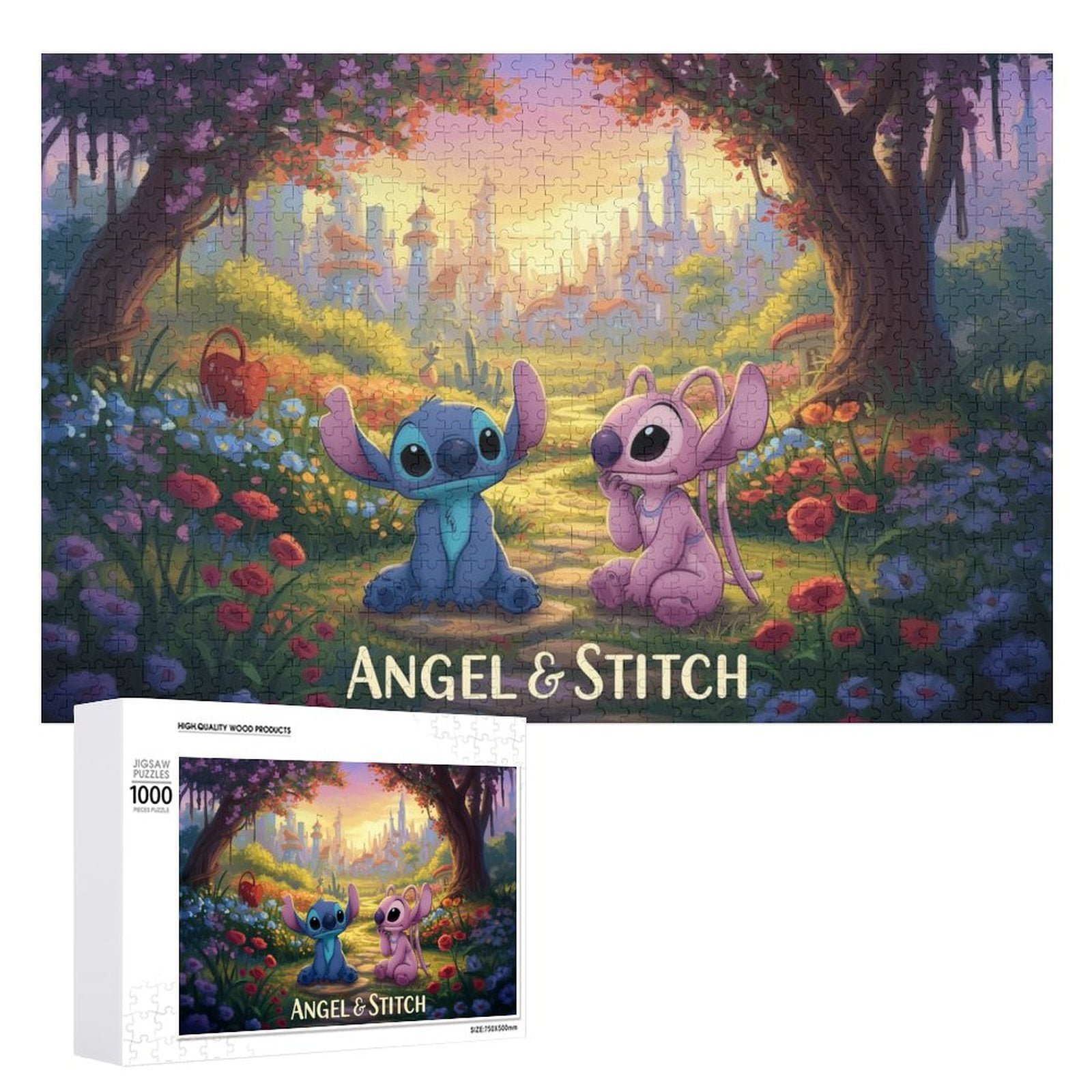 Stitch And Angel Wallpapers Puzzles for Adults 1000 Pieces - Puzzles ...