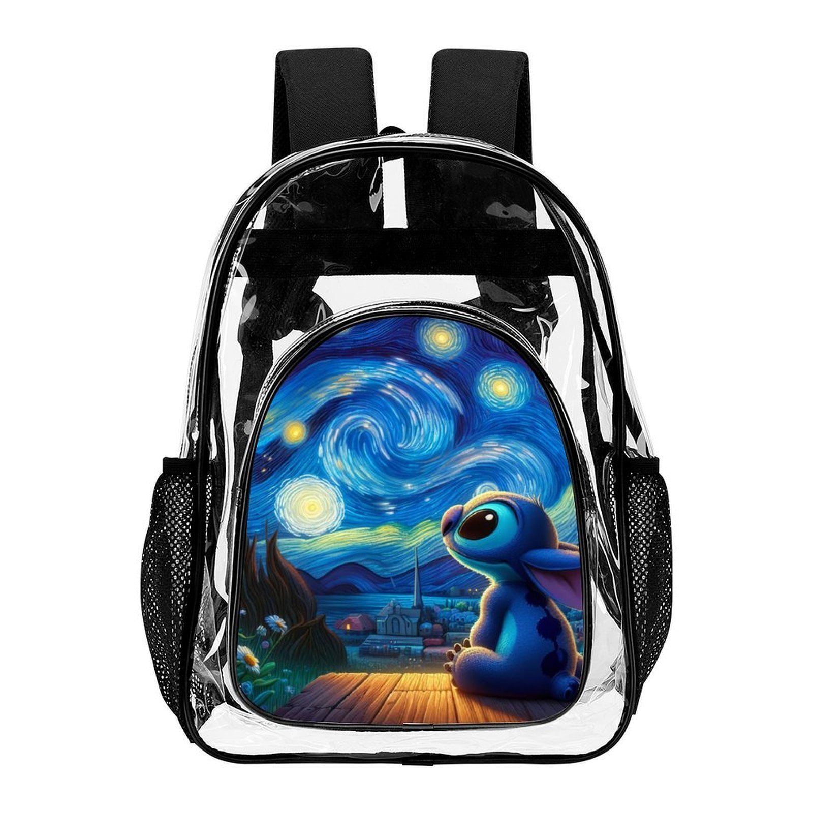 Stitch And Angel3 Clear Backpack Transparent Heavy Duty Bookbag Large ...