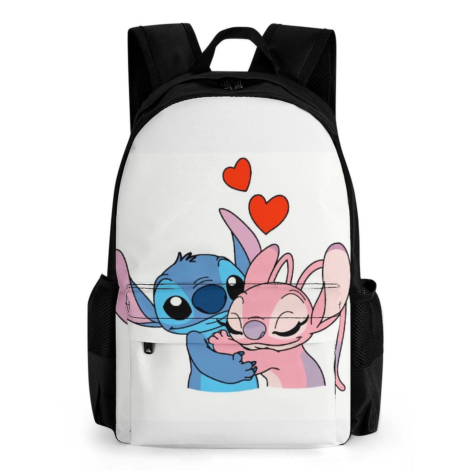 Stitch And Angela Hug Laptop Backpacks with Pocket, Casual Lightweight ...
