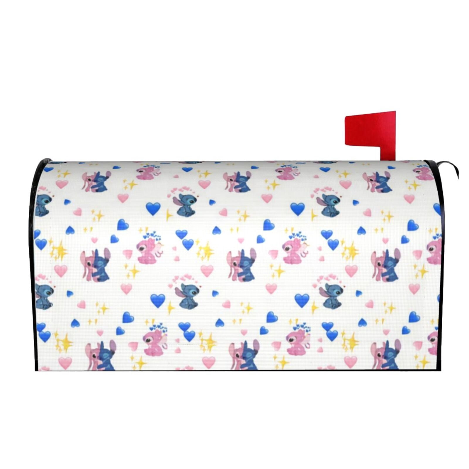 Stitch Angela Love Cartoon Character Mailbox Cover Magnetic Standard ...