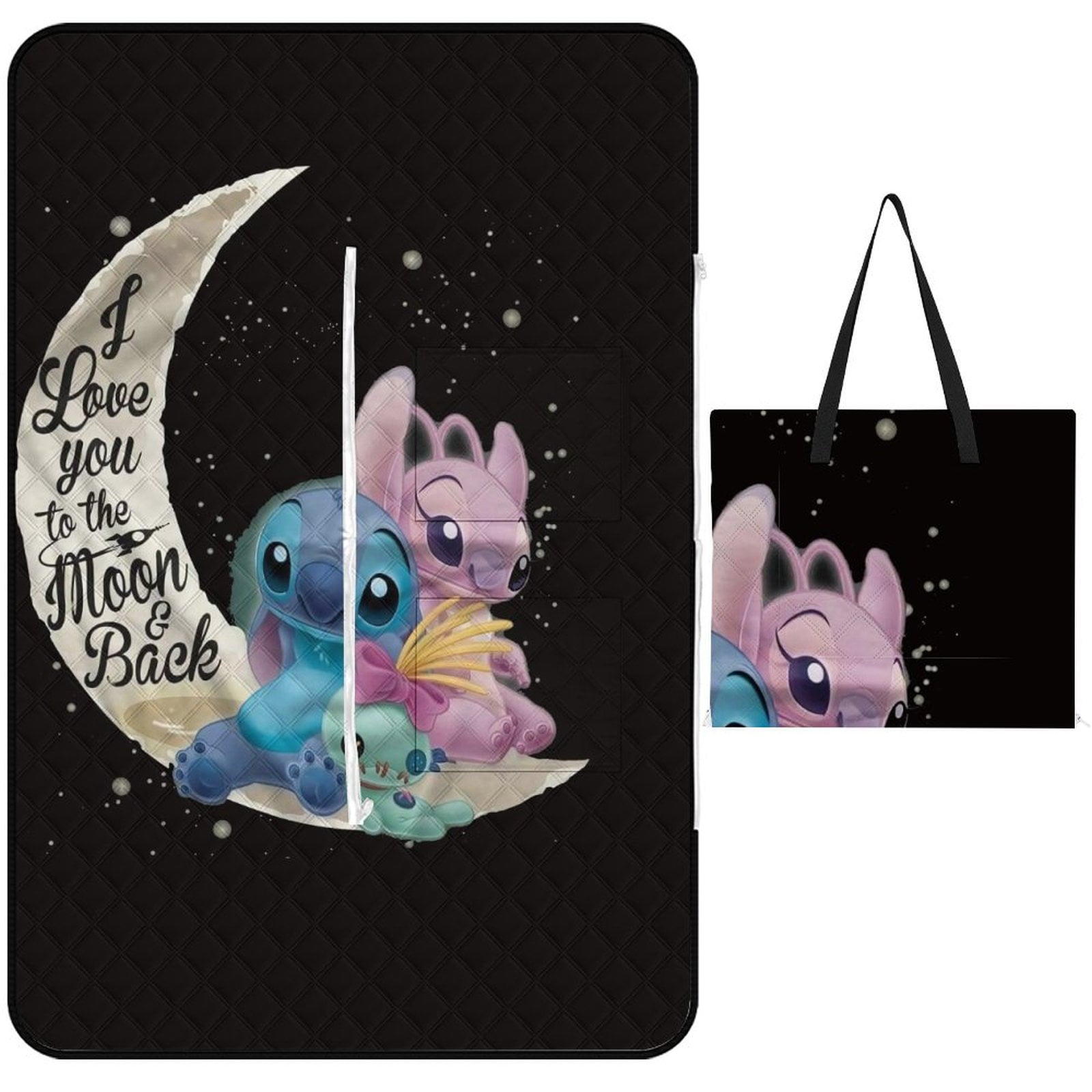 Stitch And Angela Picnic Blankets 59"x39" Extra Large Outdoor Blanket ...
