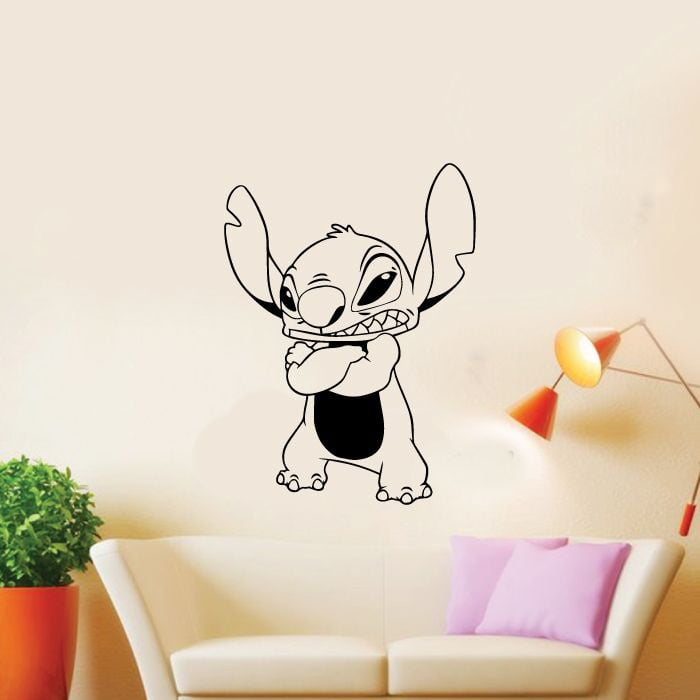 Stitch Angry Anger Mad Lilo and Stitch Disney Cartoon Wall Sticker Art ...