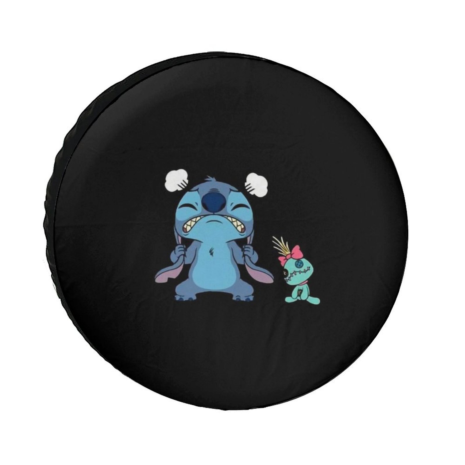 Stitch Angry Waterproof Oxford Tire Covers, Spare Wheel Automotive ...