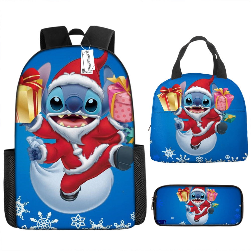 Stitch Anime Backpack Set 3 Pieces with Lunch Bag and Pencil Case for ...