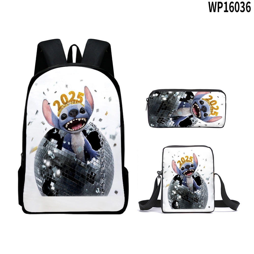 Stitch Anime Backpack Set 3 Pieces Shoulder Bag and Pencil Case for ...
