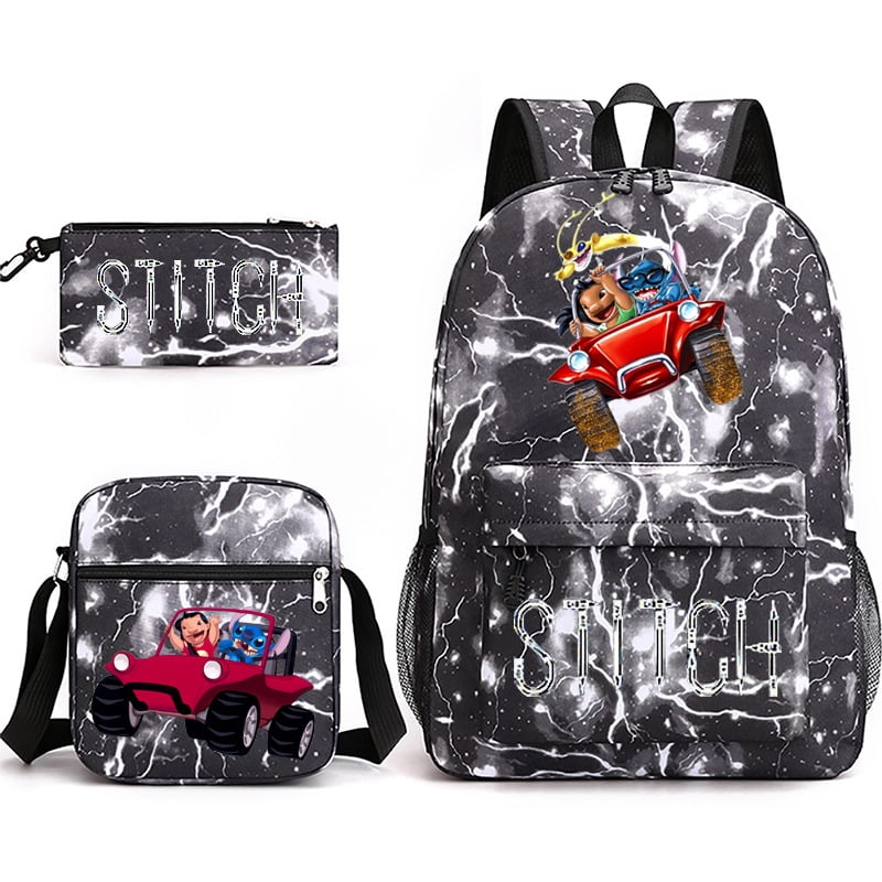 Stitch Anime Backpack Set 3 Pieces Shoulder Bag and Pencil Case for ...