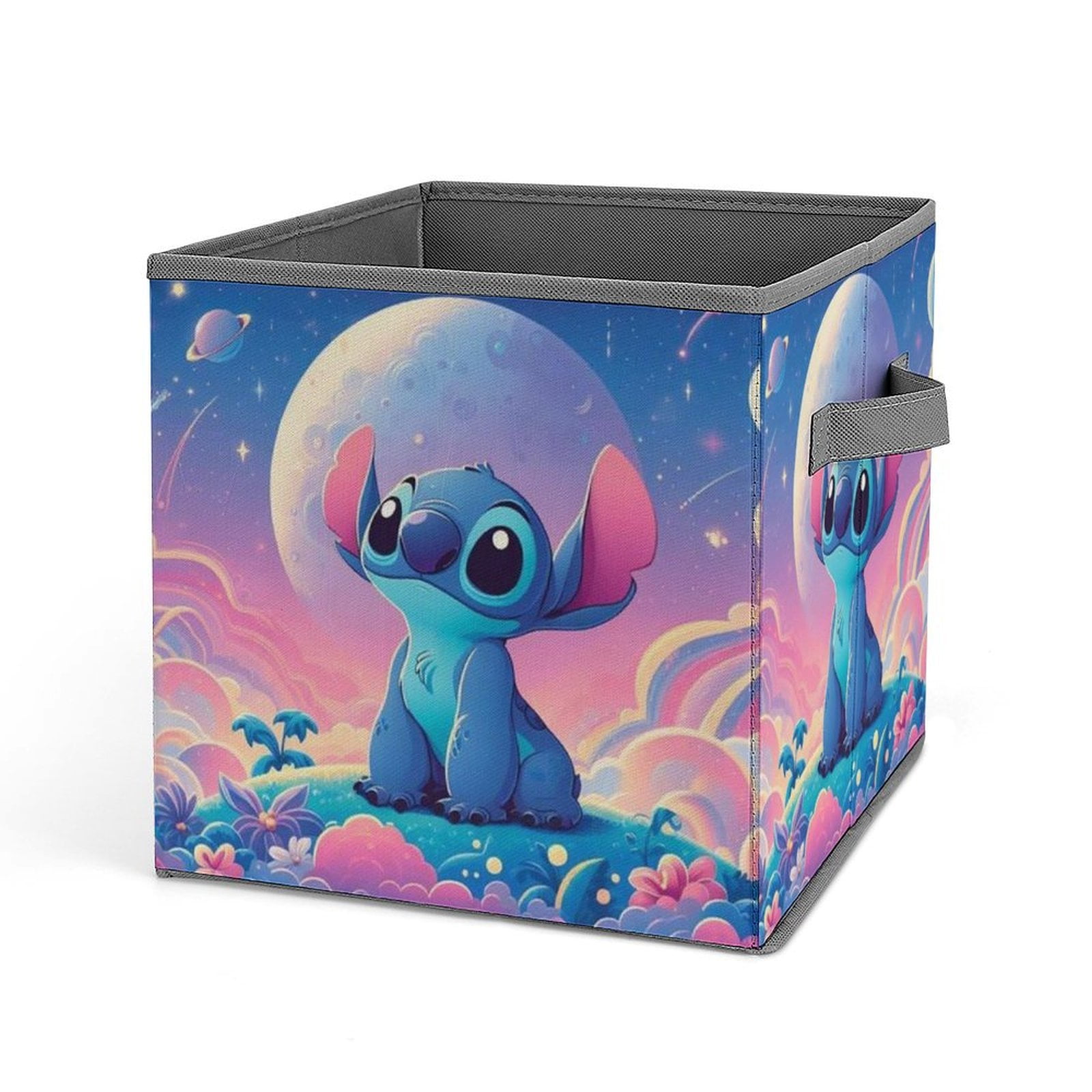 Stitch Anime Cartoon Fabric Storage Cubes - Sturdy Collapsible Storage ...