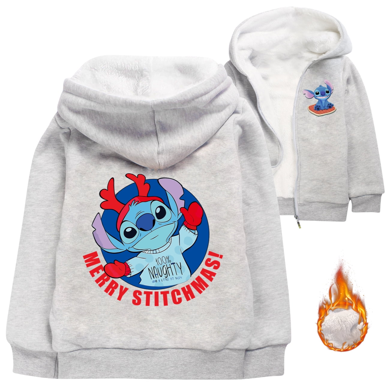 Stitch Anime Cozy Lilo & Stitch Fleece Jacket for Kids - Unisex Design ...